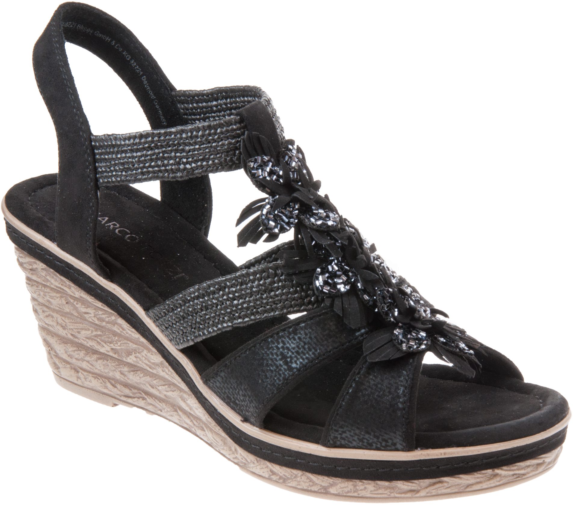 Marco Tozzi 28302-24 Black Metallic Comb 28302-24 011 - Full Sandals ...