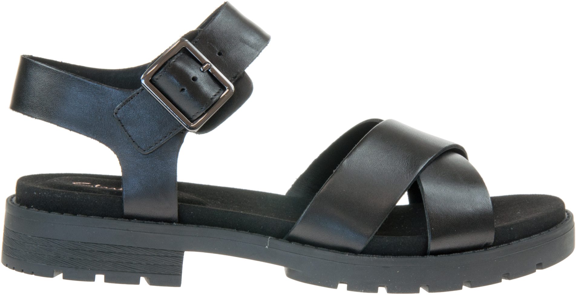 Clarks Orinoco Strap Black Leather 26147746 - Full Sandals - Humphries ...