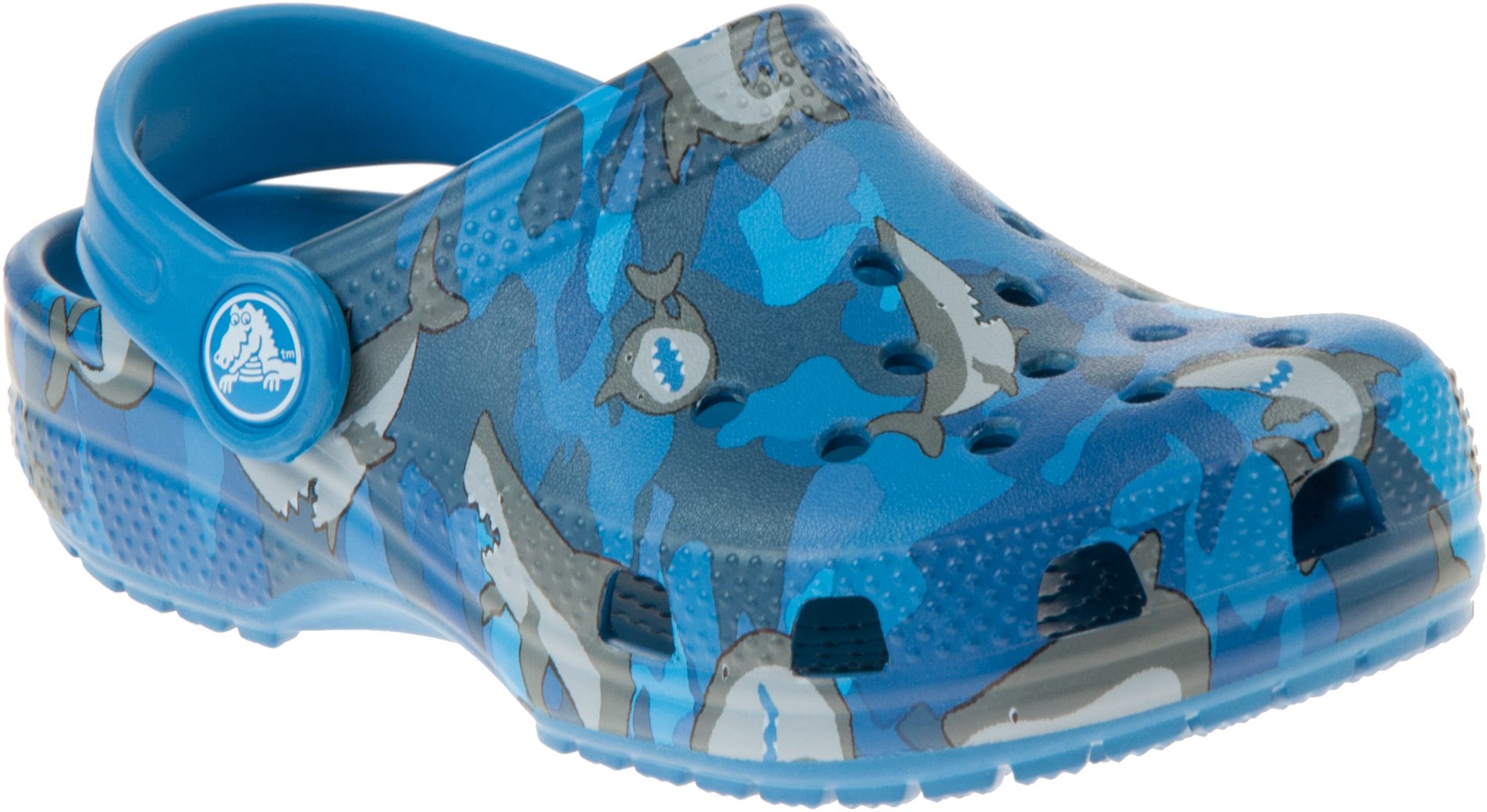 Crocs Classic Shark Clog Prep Blue 206147-4KI - Boys Shoes - Humphries ...