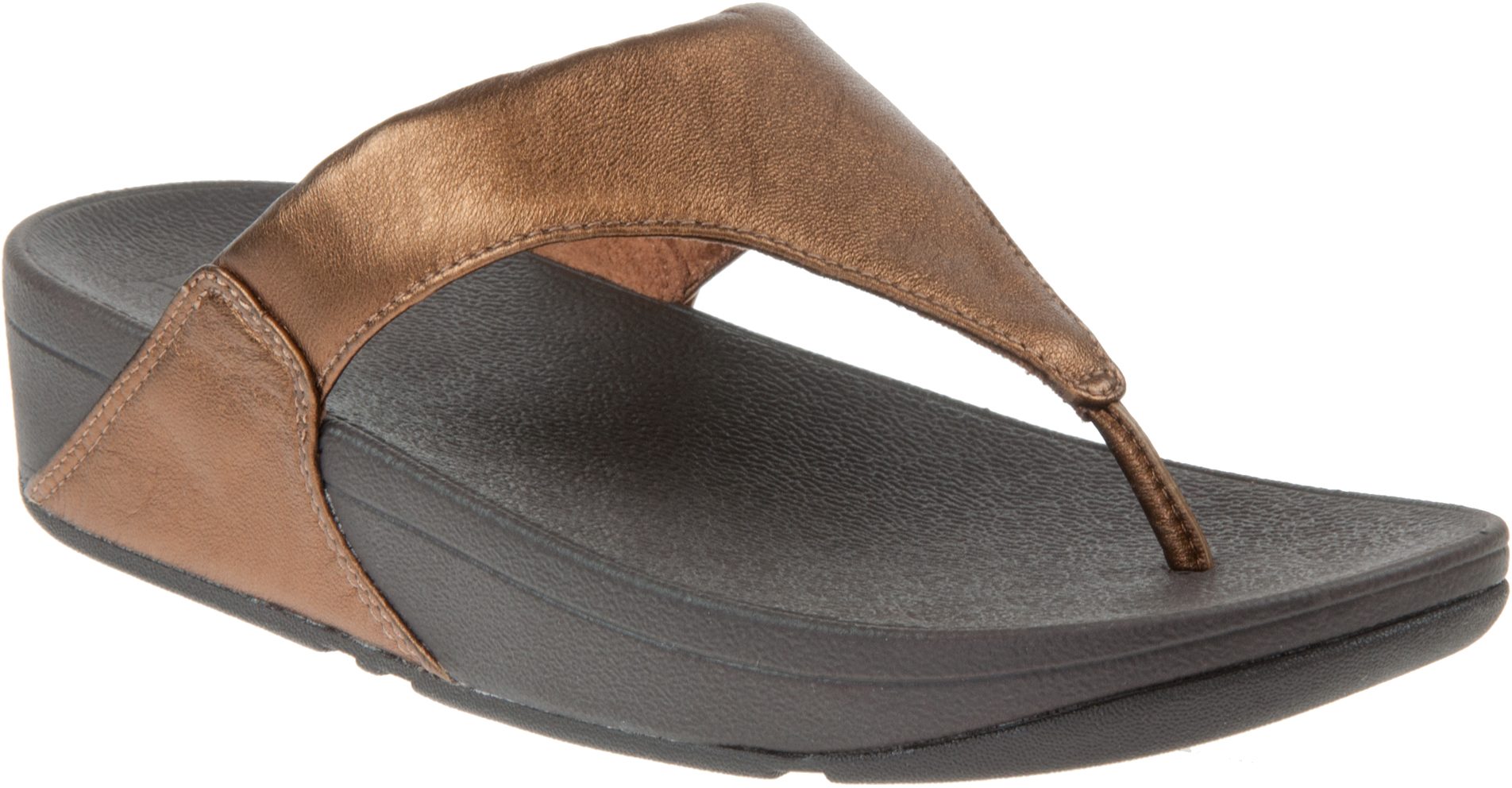 FitFlop Lulu Leather Bronze I88-012 - Toe Post Sandals - Humphries Shoes