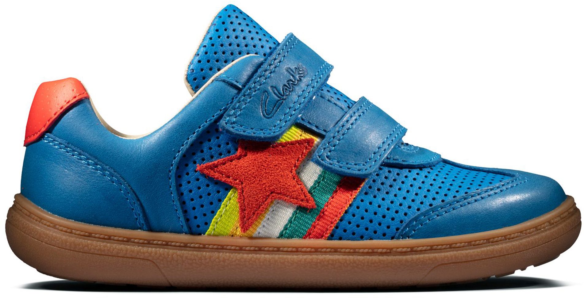 Clarks Flash City Toddler Blue Leather 26152684 - Boys Shoes ...
