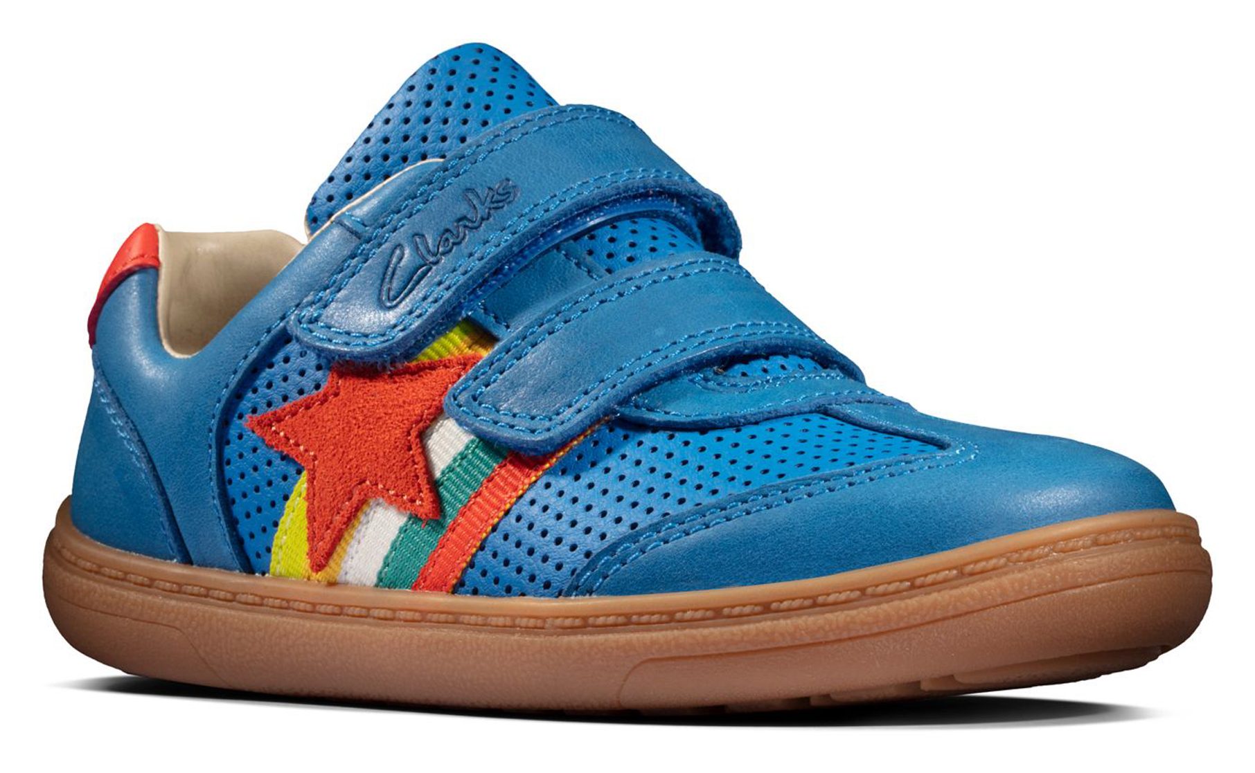 Clarks Flash City Toddler Blue Leather 26152684 - Boys Shoes ...