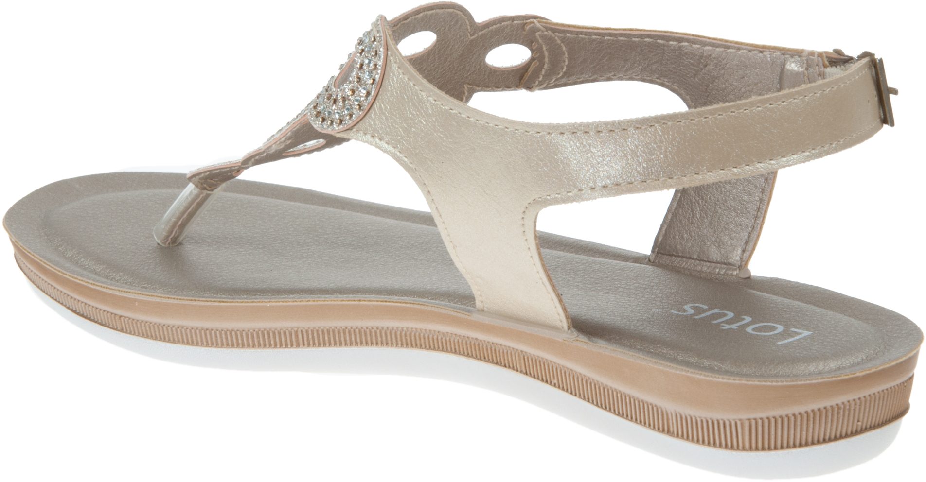 Lotus Milan Gold ULP094YY - Toe Post Sandals - Humphries Shoes