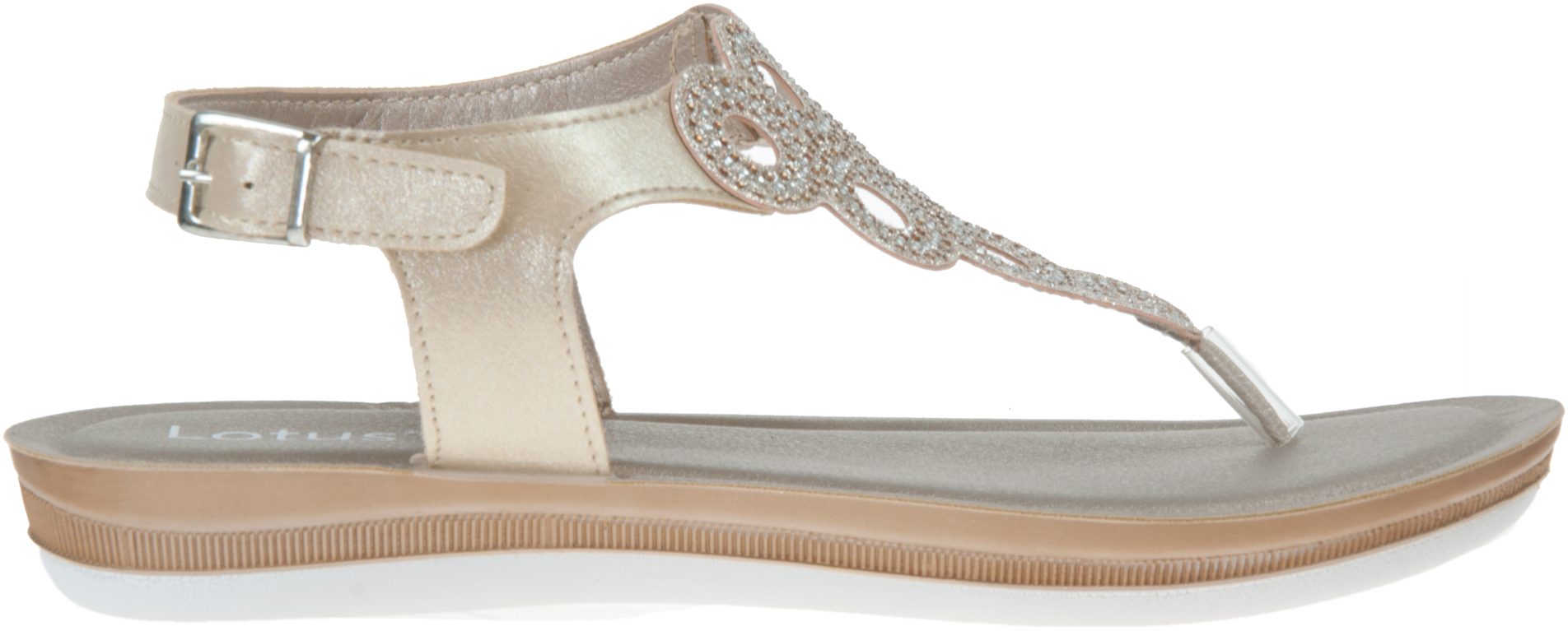 Lotus Milan Gold ULP094YY - Toe Post Sandals - Humphries Shoes