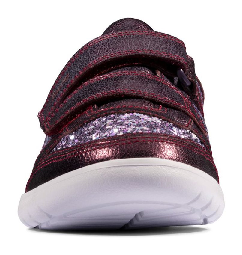 Clarks Scape Spirit Kid Berry Leather 26151613 - Girls Trainers ...