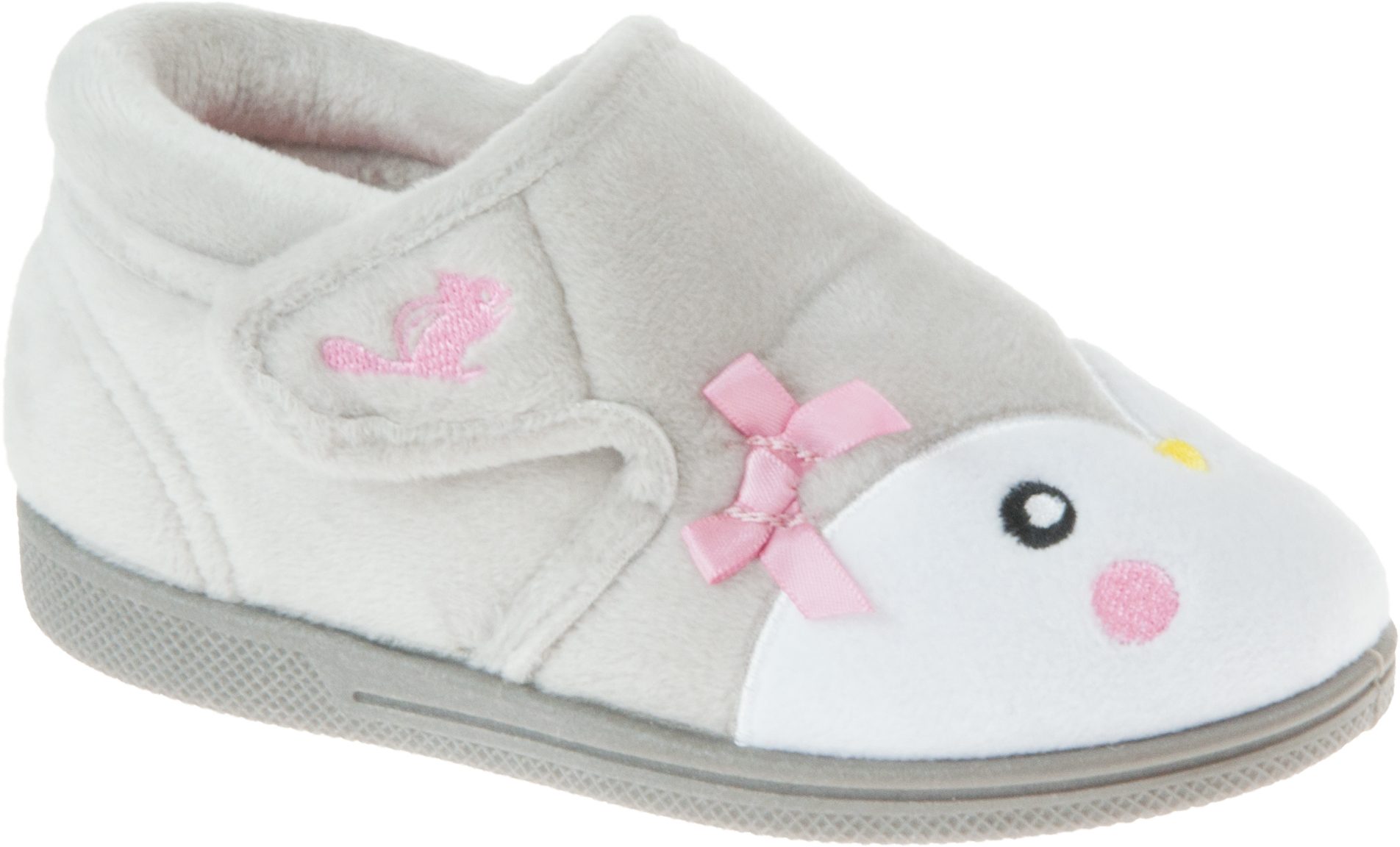 Chipmunks Piper Grey - Girls Slippers - Humphries Shoes
