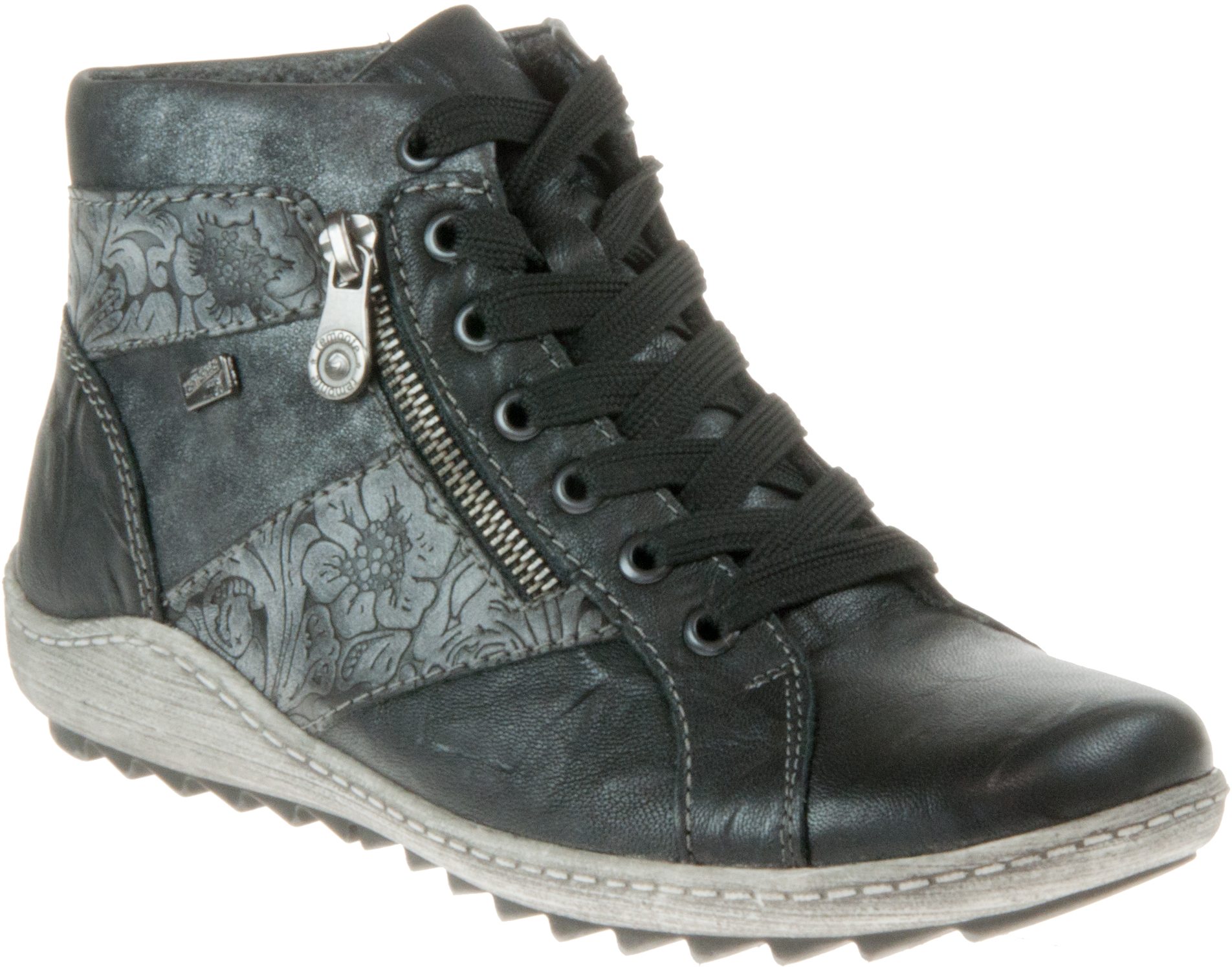 Remonte Liv Zip Black / Graphite R1497-45 - Ankle Boots - Humphries Shoes