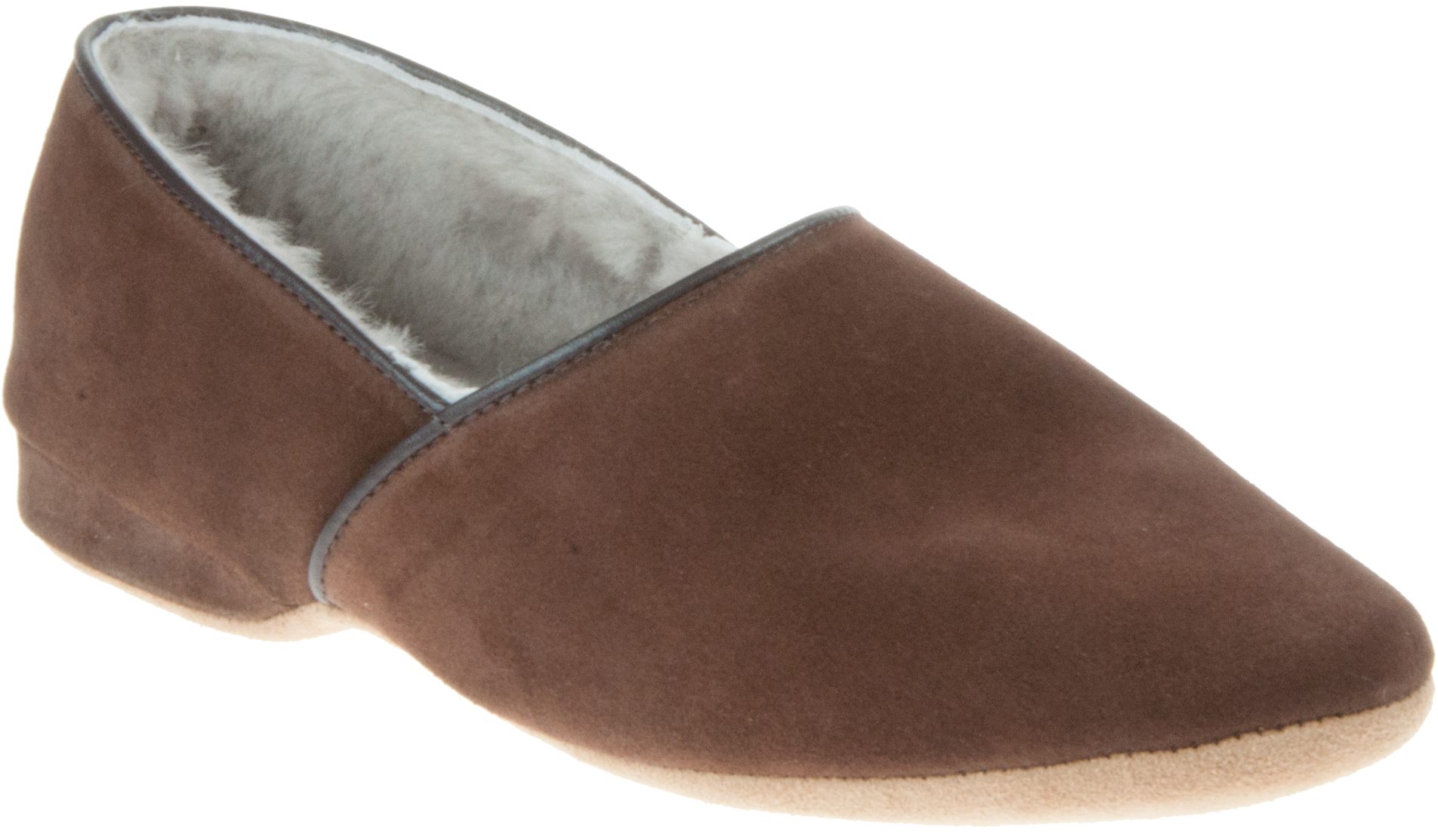 Draper of Glastonbury Anton Brown Suede 22618 - Full Slippers ...