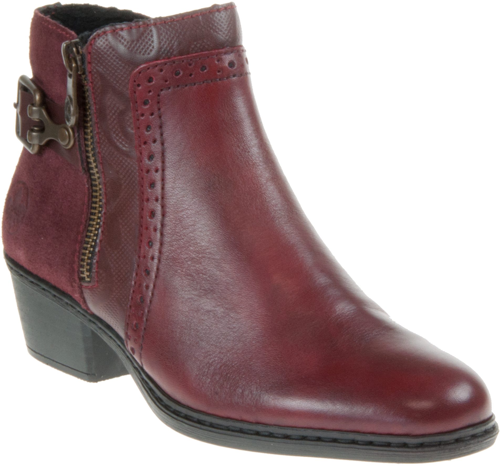 Rieker Aurelia Boot Red 75585-30 - Ankle Boots - Humphries Shoes