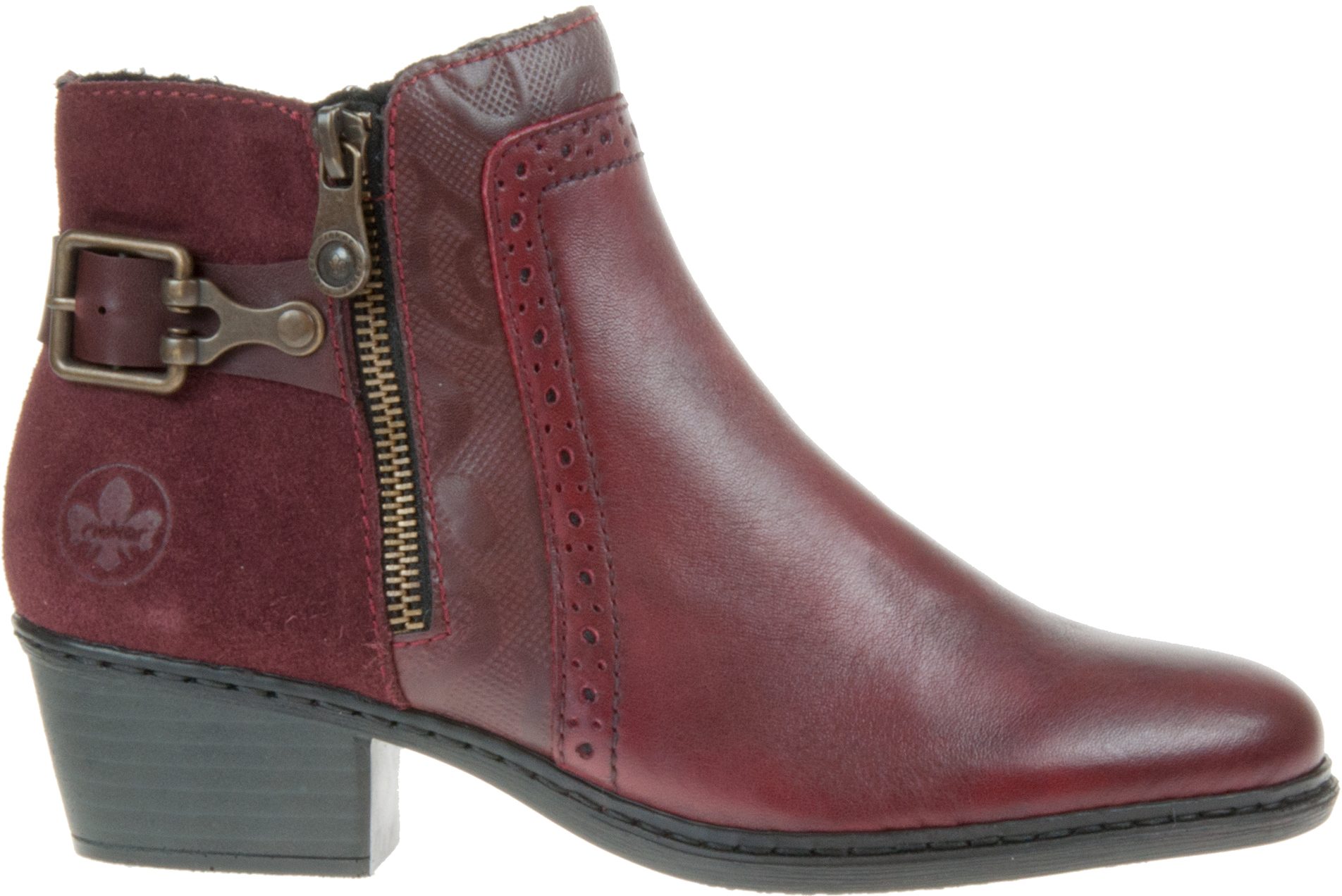 Rieker Aurelia Boot Red 75585-30 - Ankle Boots - Humphries Shoes