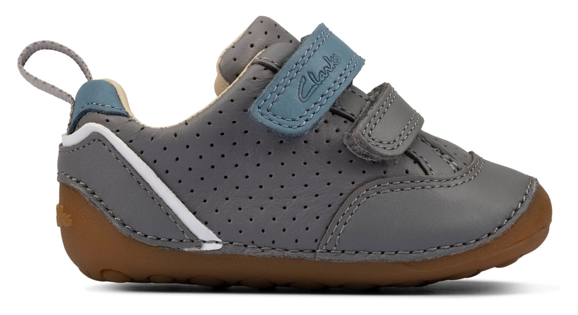 Clarks Tiny Sky Toddler Grey Leather 26157626 - Boys Shoes - Humphries ...