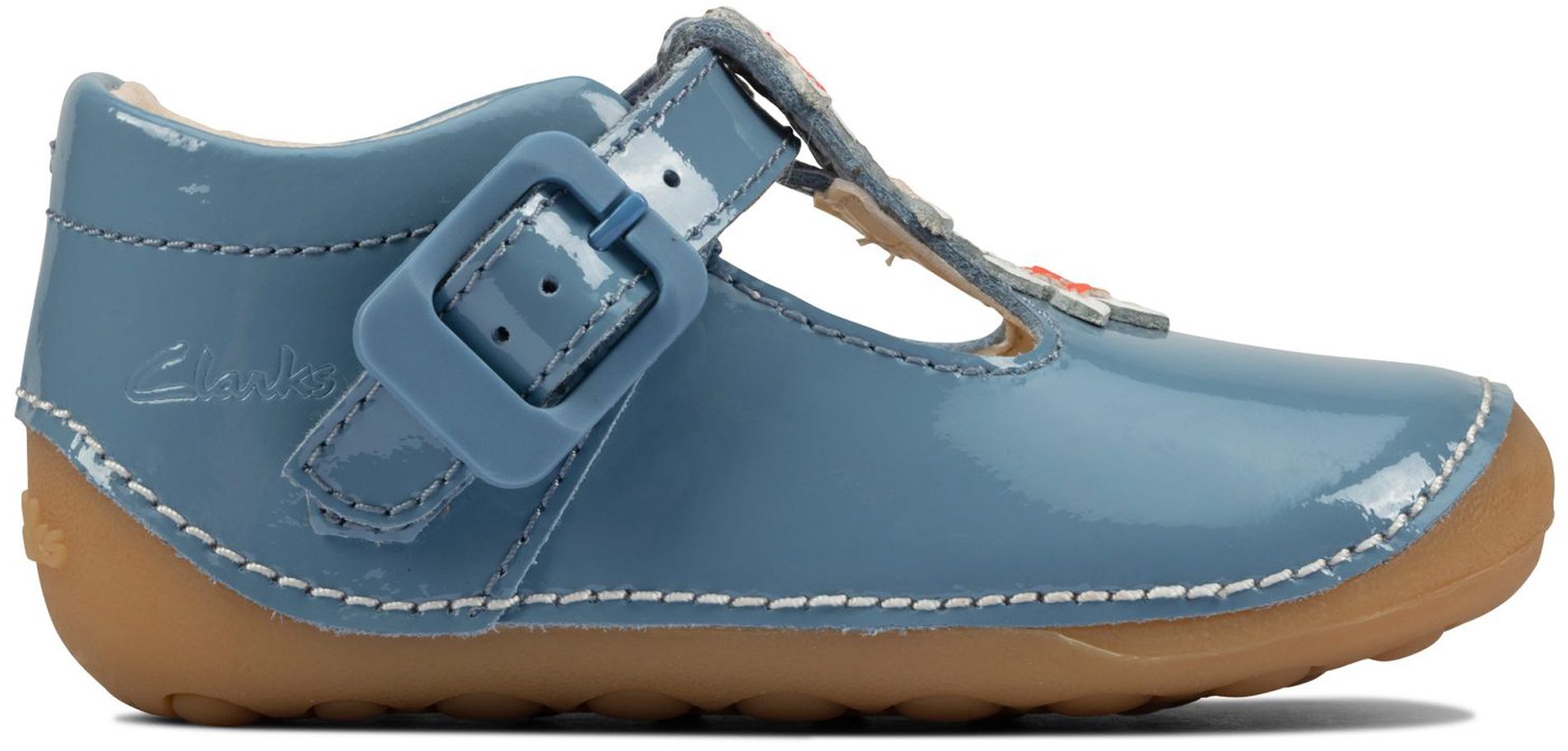 Clarks Tiny Flower Toddler Mid Blue 26157637 - Girls Shoes - Humphries ...