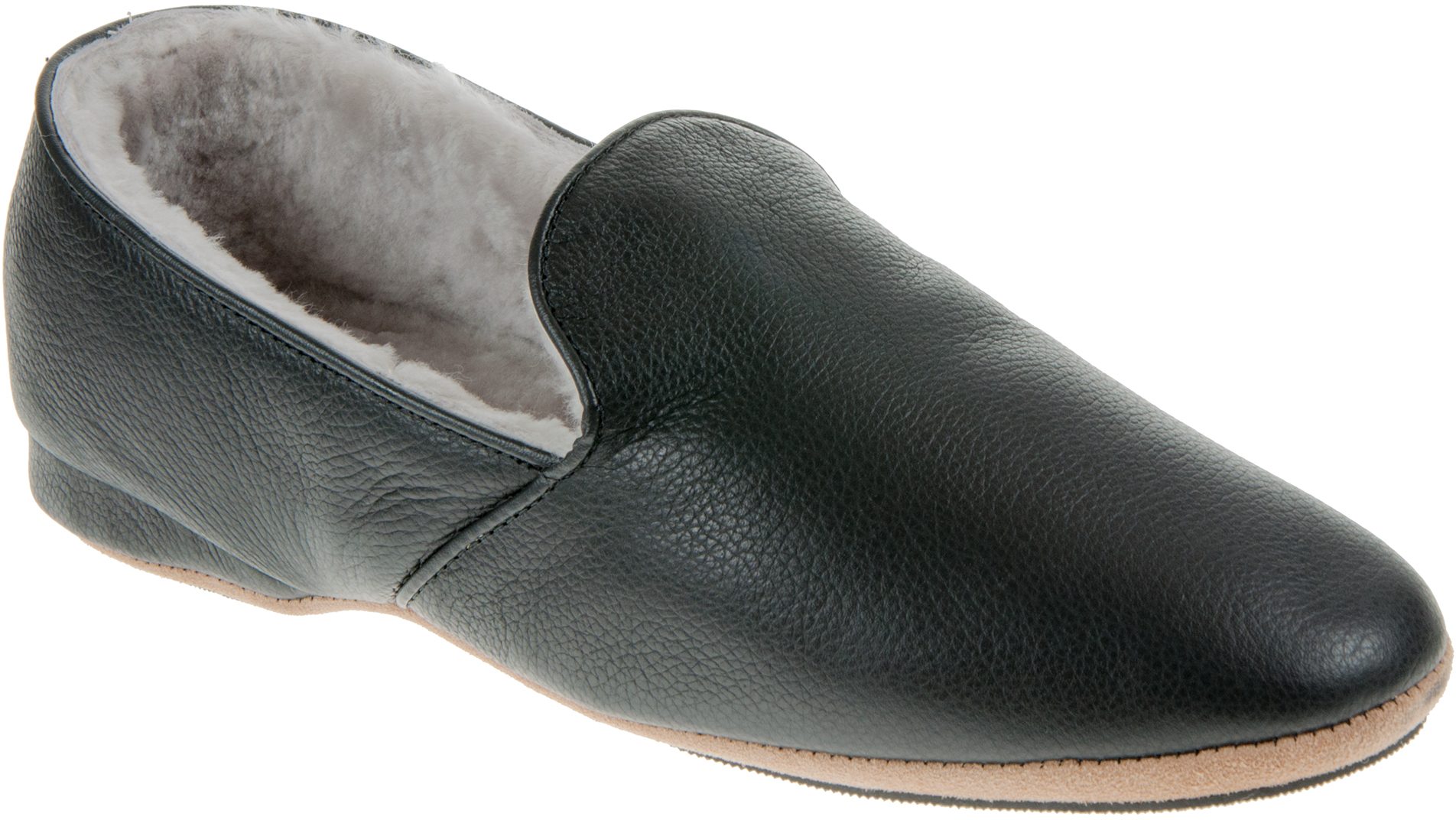 Draper of Glastonbury Albert Black 22634 - Full Slippers - Humphries Shoes