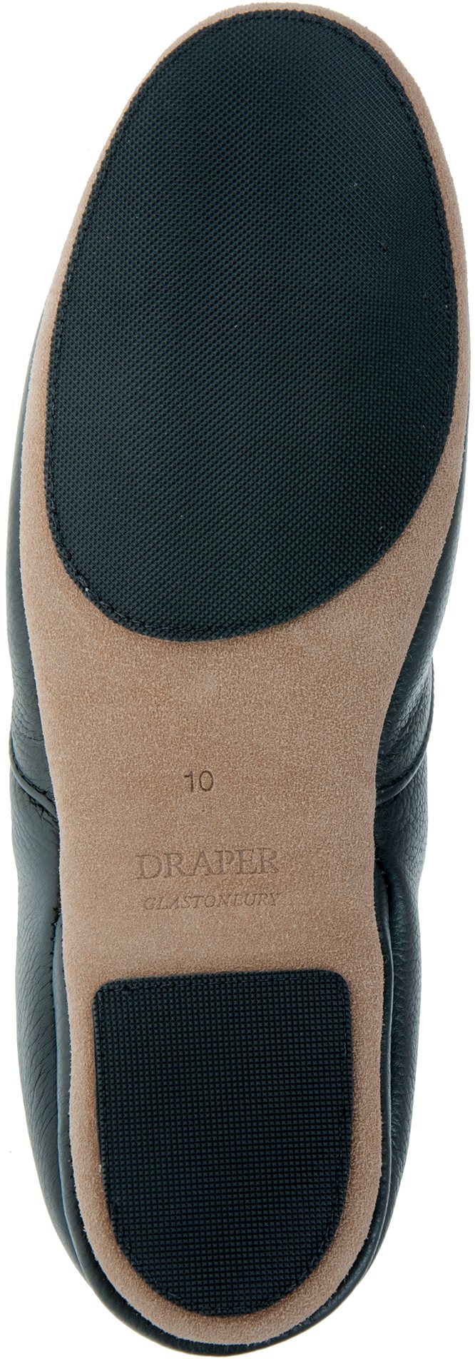 Draper of Glastonbury Albert Black 22634 - Full Slippers - Humphries Shoes