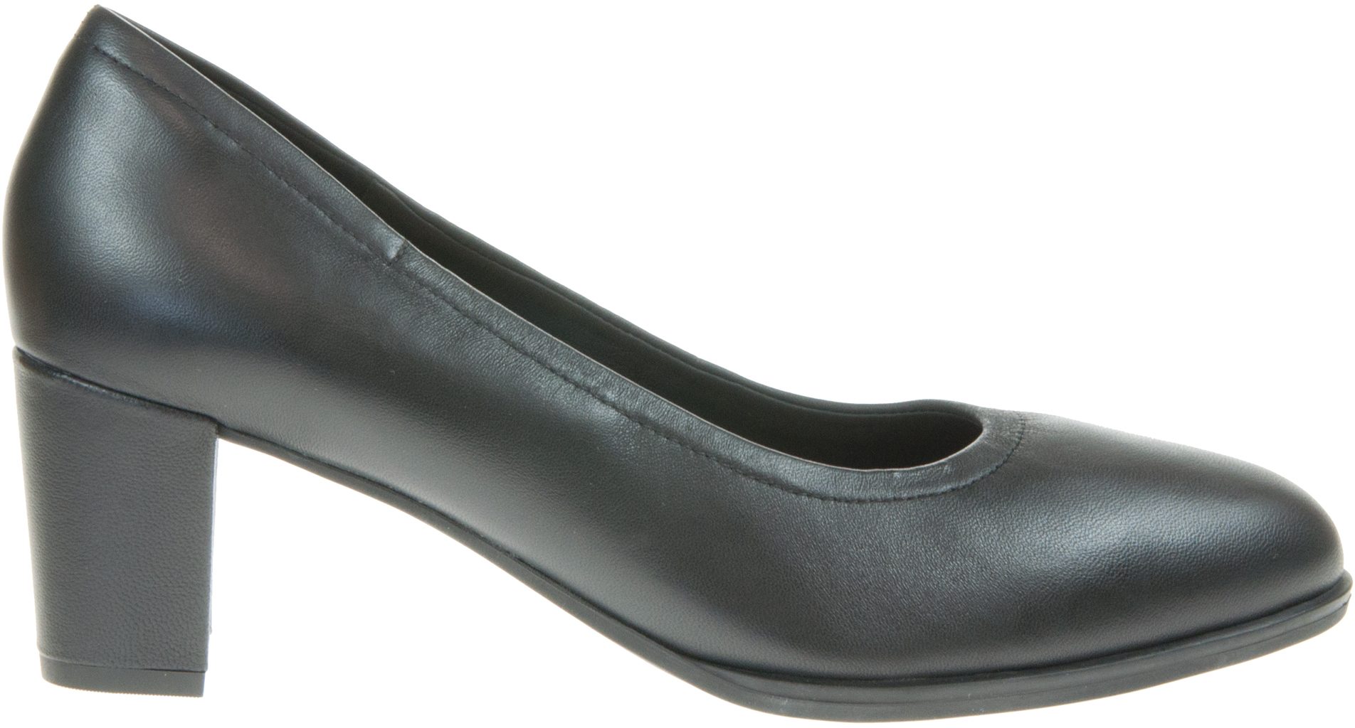 Clarks Kaylin 60 Flex Black Leather 26157408 - Court Shoes - Humphries ...
