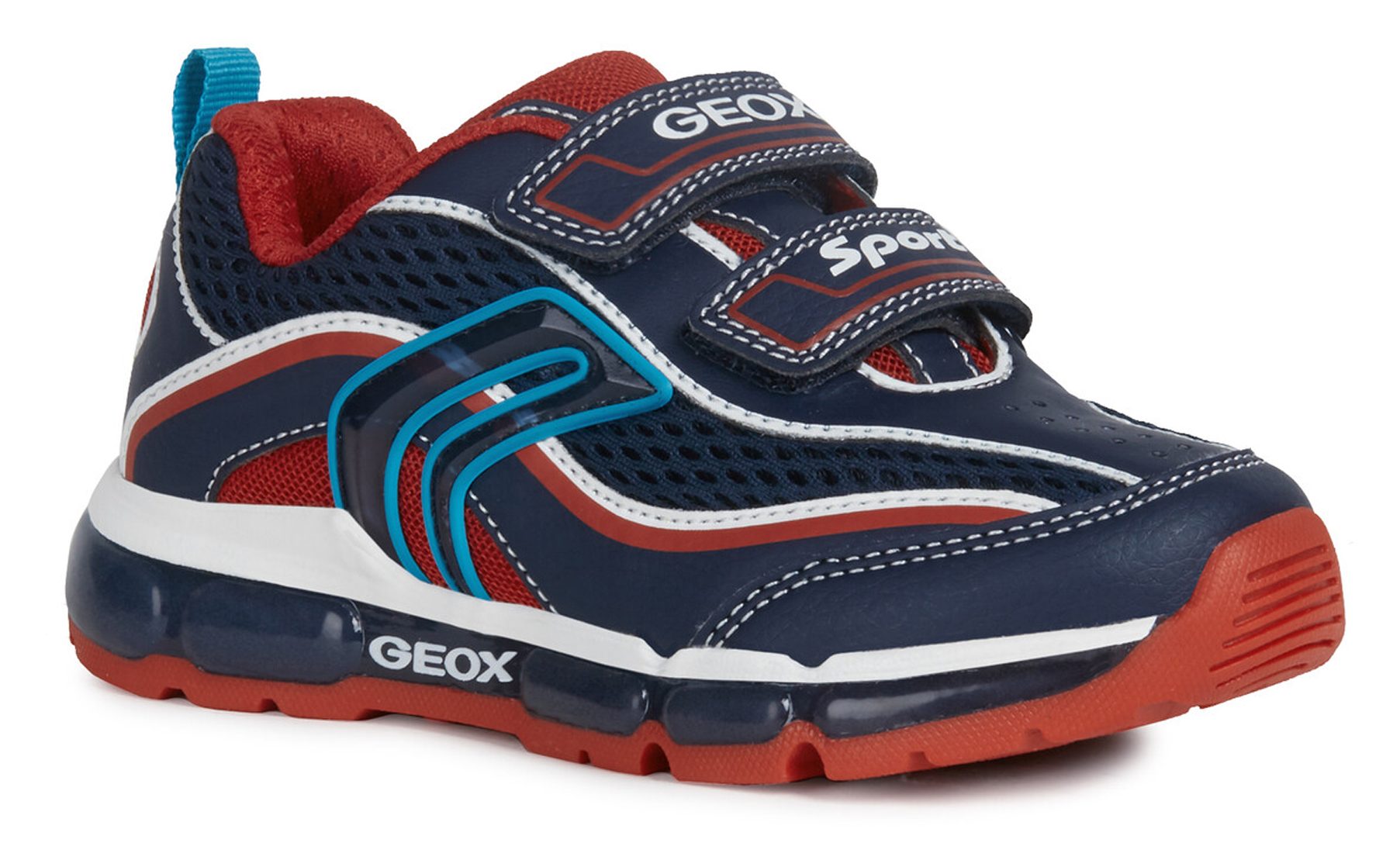Geox JR Android Navy / Red J0244C 014BU C0735 - Boys Trainers ...