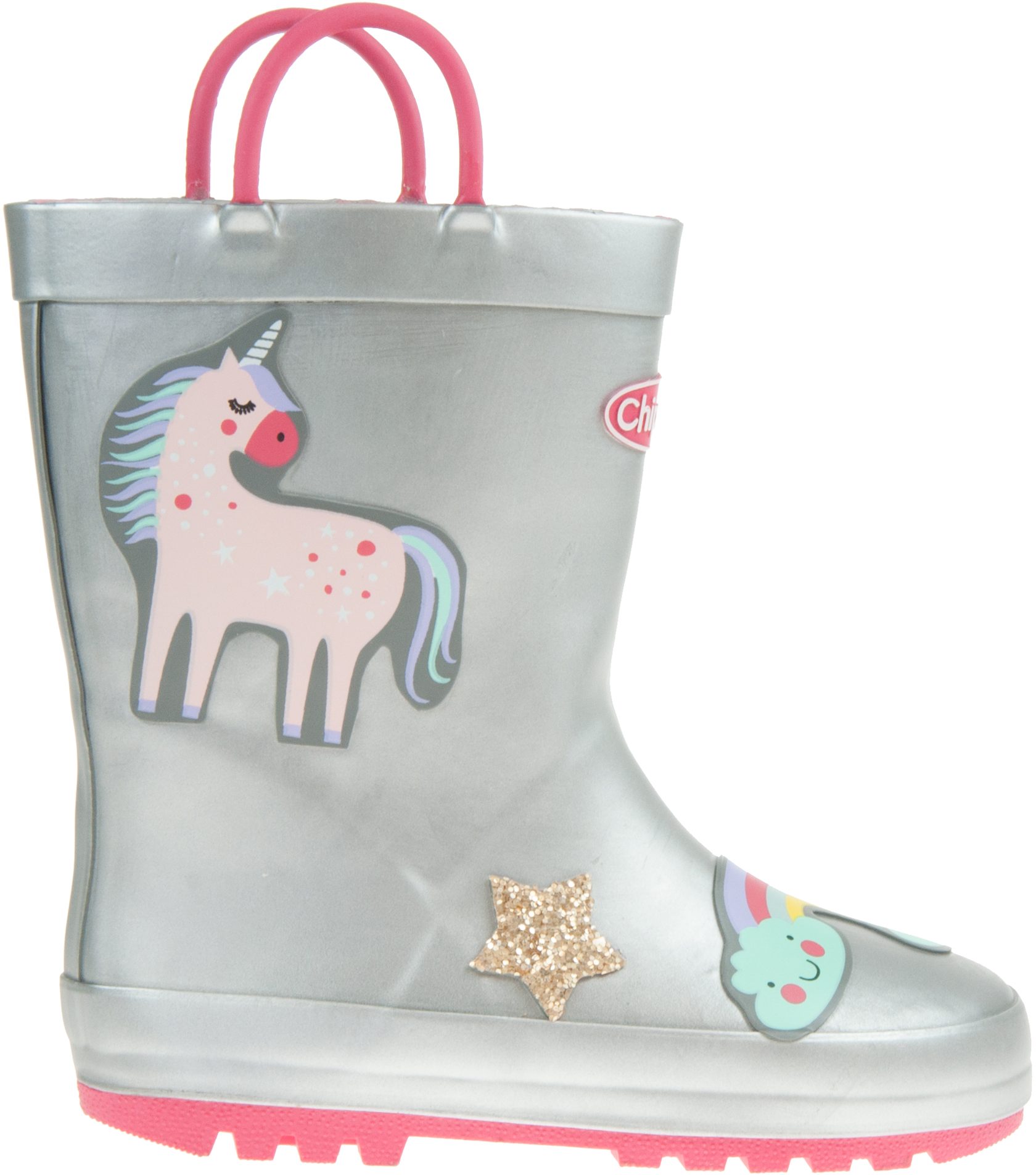 Chipmunks Fantasia Silver - Girls Wellies - Humphries Shoes