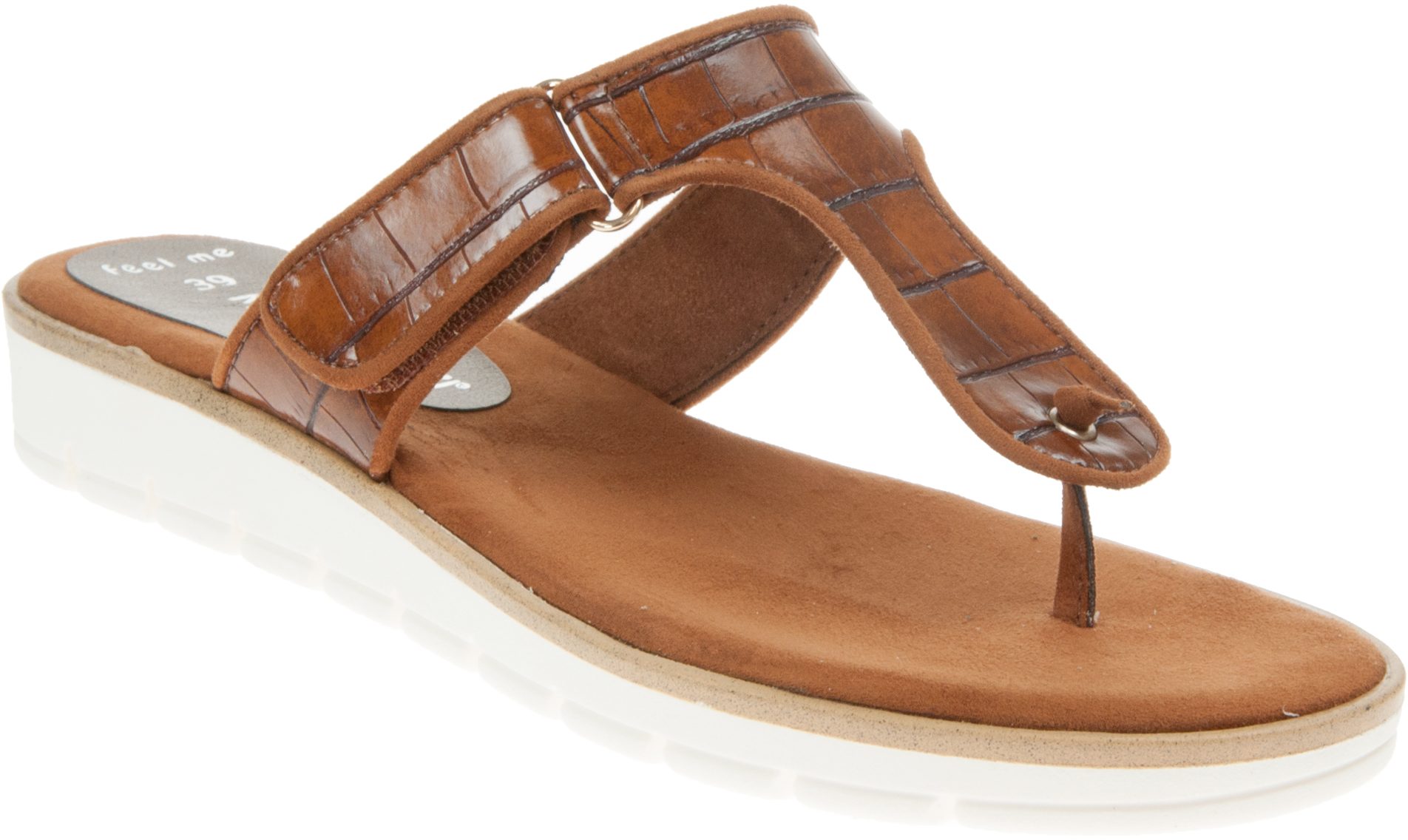 Marco Tozzi 27101-26 Cognac Croc 27101-26 377 - Toe Post Sandals ...