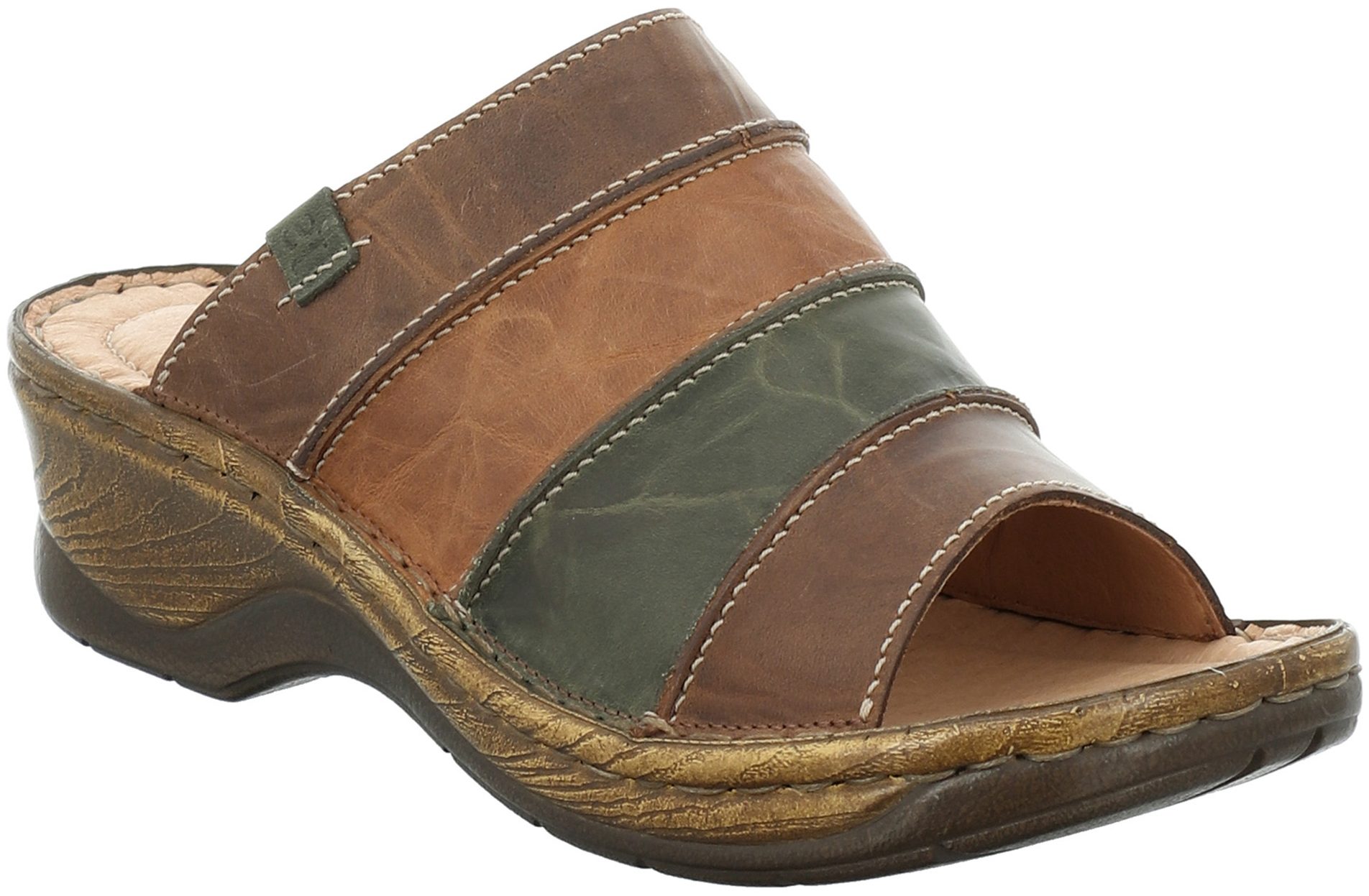 Josef Seibel Catalonia 64 Brandy Multi 56530 95 322 - Mule Sandals ...