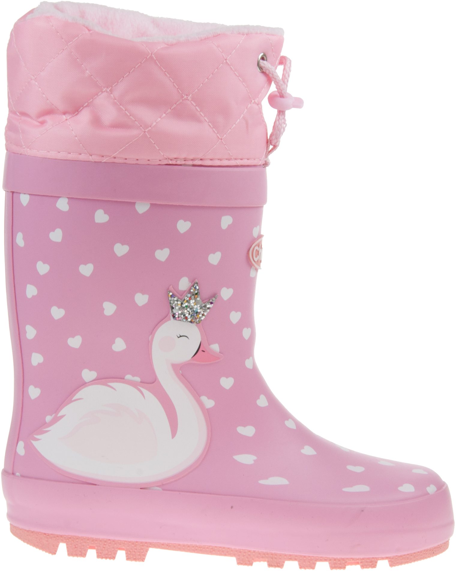 Chipmunks Swan Pink - Girls Wellies - Humphries Shoes