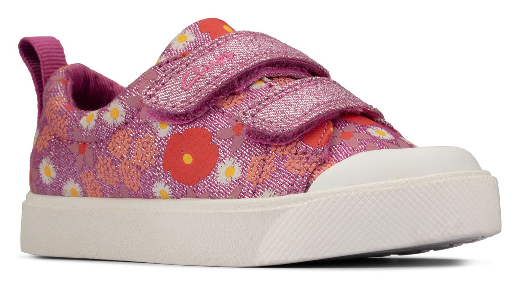 Clarks City Bright Toddler Pink Floral 2 26156508 - Girls Shoes ...