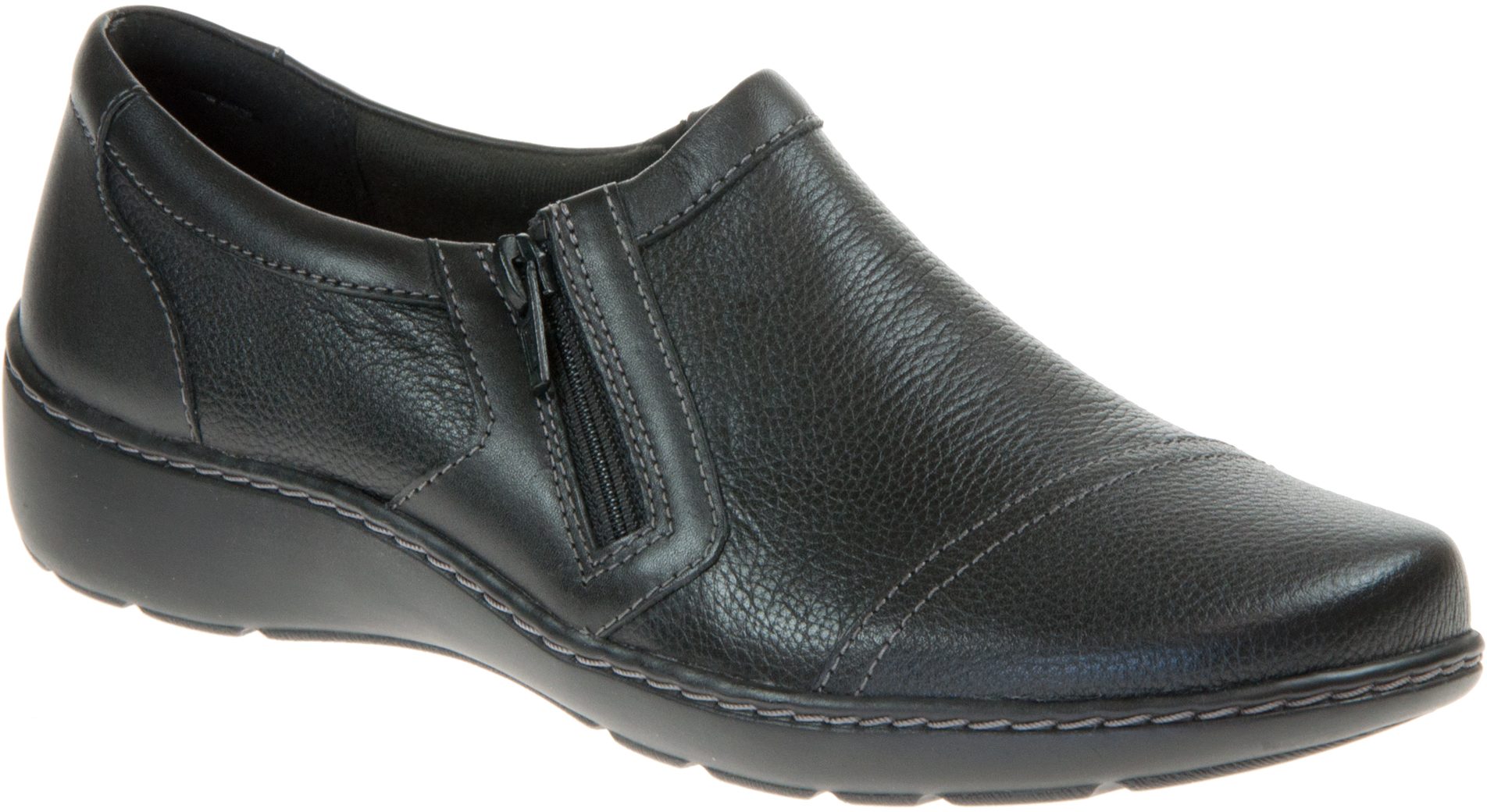 Clarks Cora Giny Black Tumbled 26155776 - Everyday Shoes - Humphries Shoes