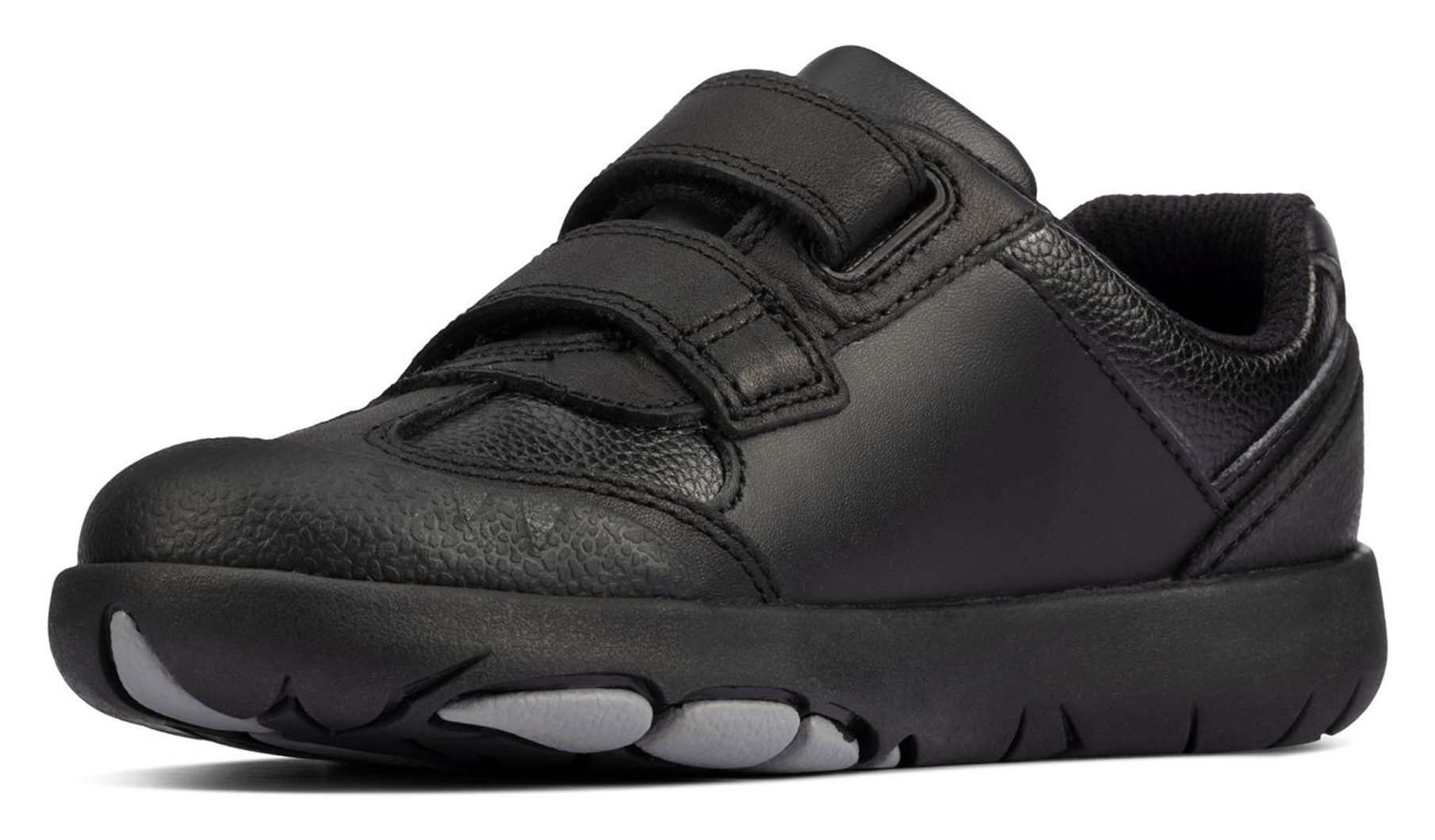 Clarks Rex Stride Kid Black Leather 26162698 - Boys School Shoes ...