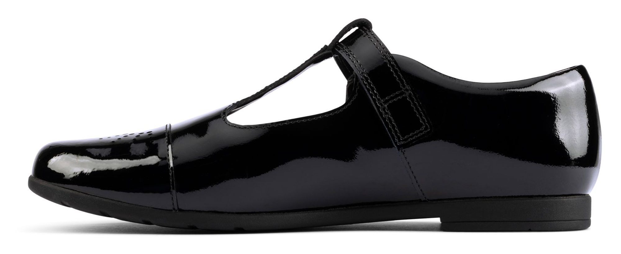 Clarks Scala Spirit Youth Black Patent 26161118 - Girls School Shoes ...