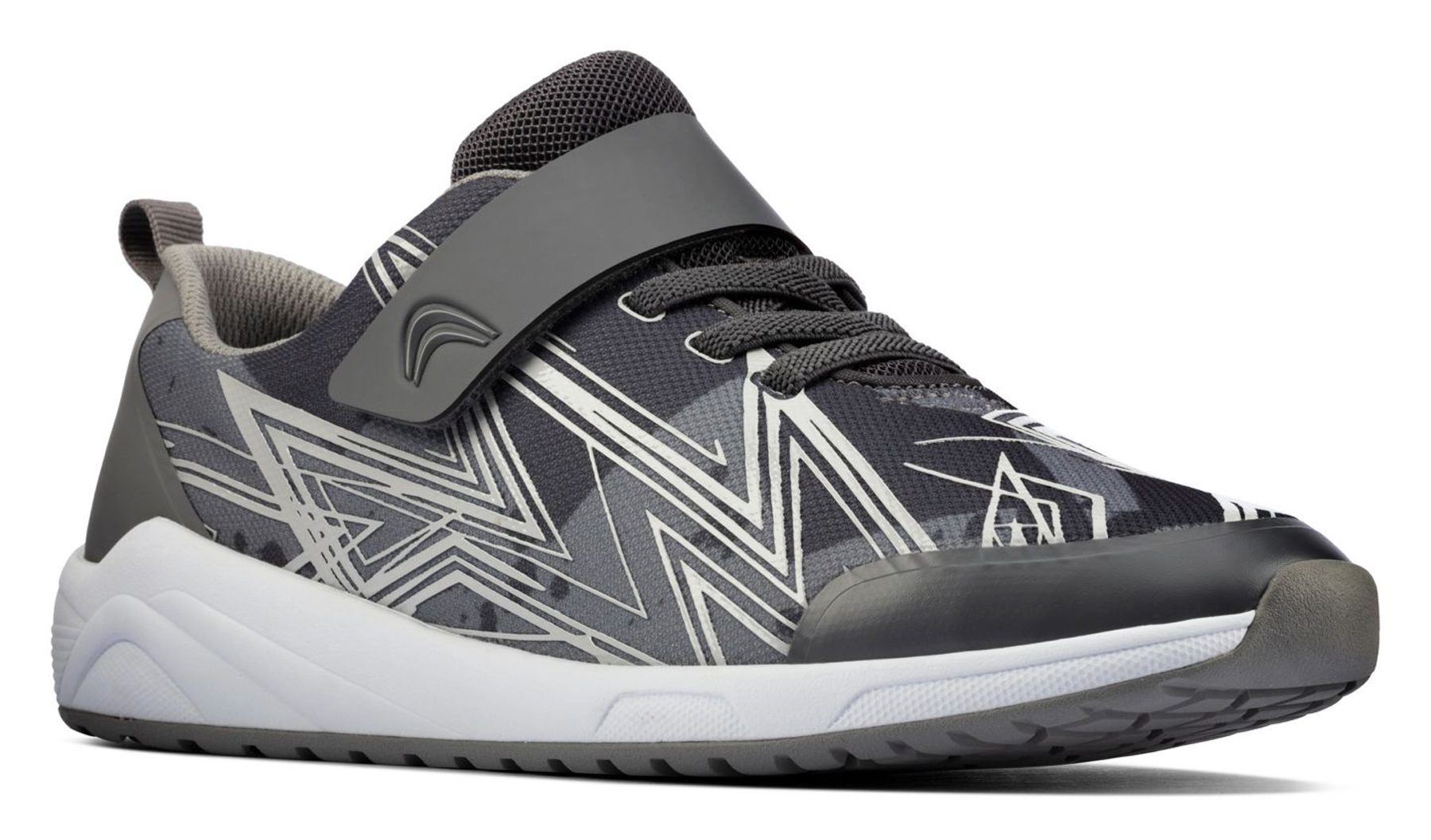 Clarks Aeon Pace Youth Grey Combi 26161133 - Boys Trainers - Humphries ...