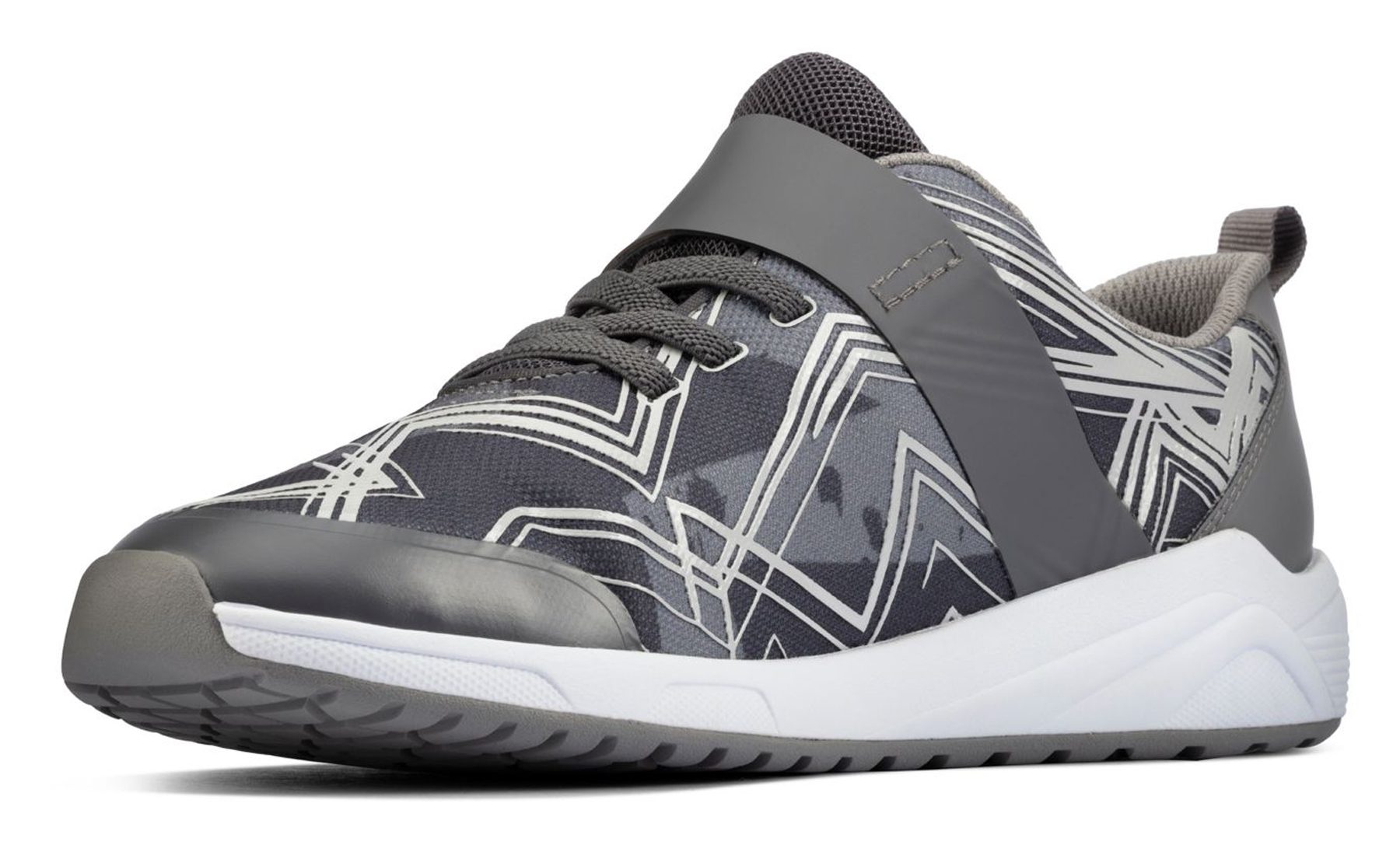 Clarks Aeon Pace Youth Grey Combi 26161133 - Boys Trainers - Humphries ...