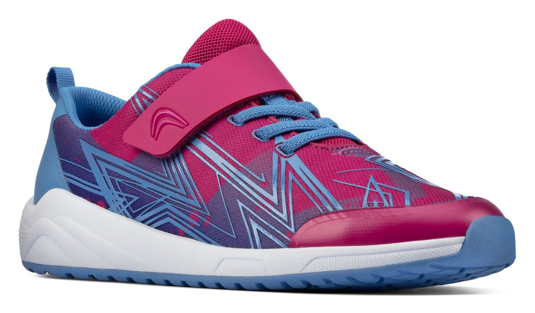 Clarks Aeon Pace Youth Pink Combi 26161136 - Girls Trainers - Humphries ...