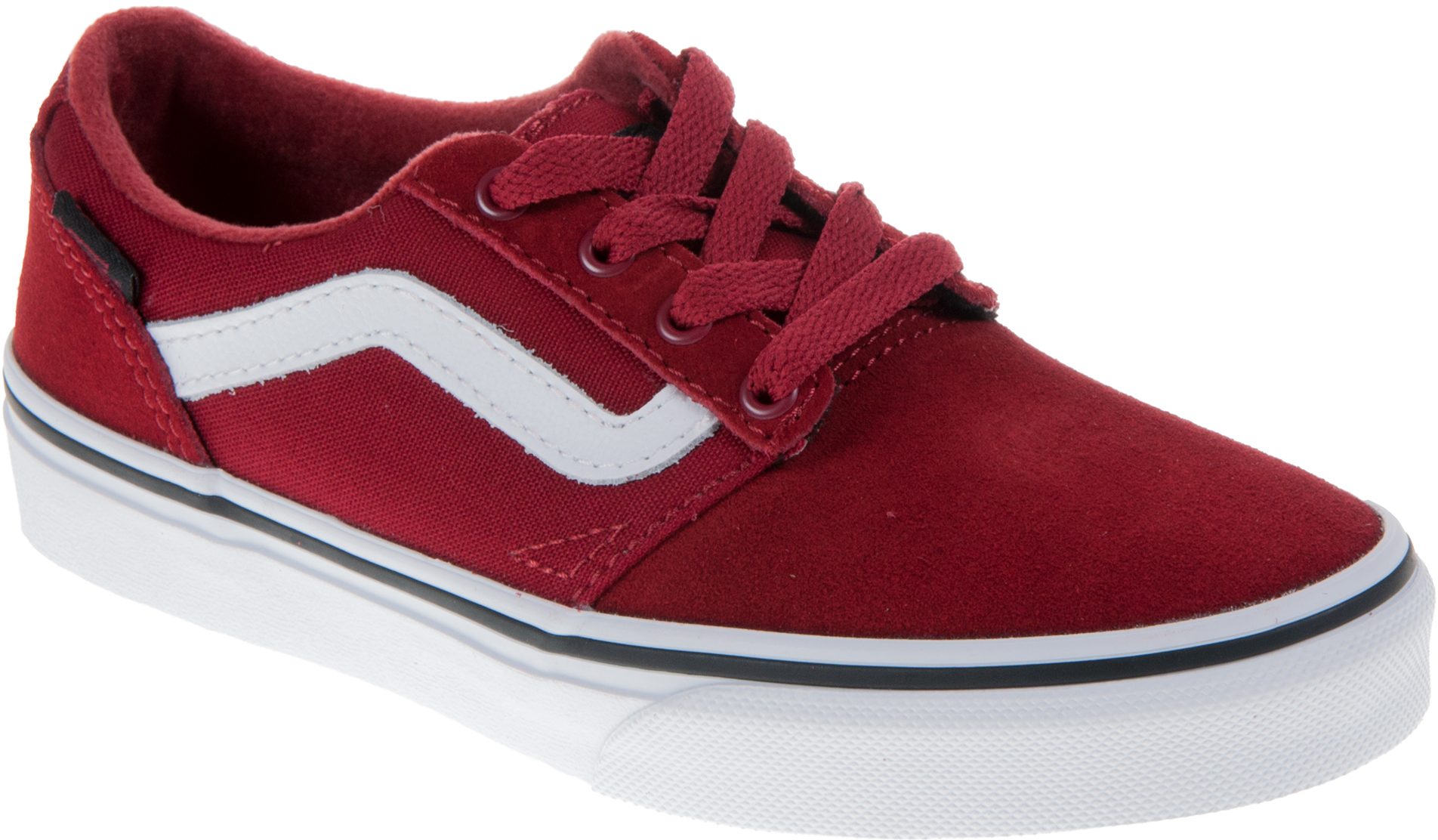 Vans Kids Chapman Stripe Red / Black Suede VN000 18ZK6S - Boys Trainers ...