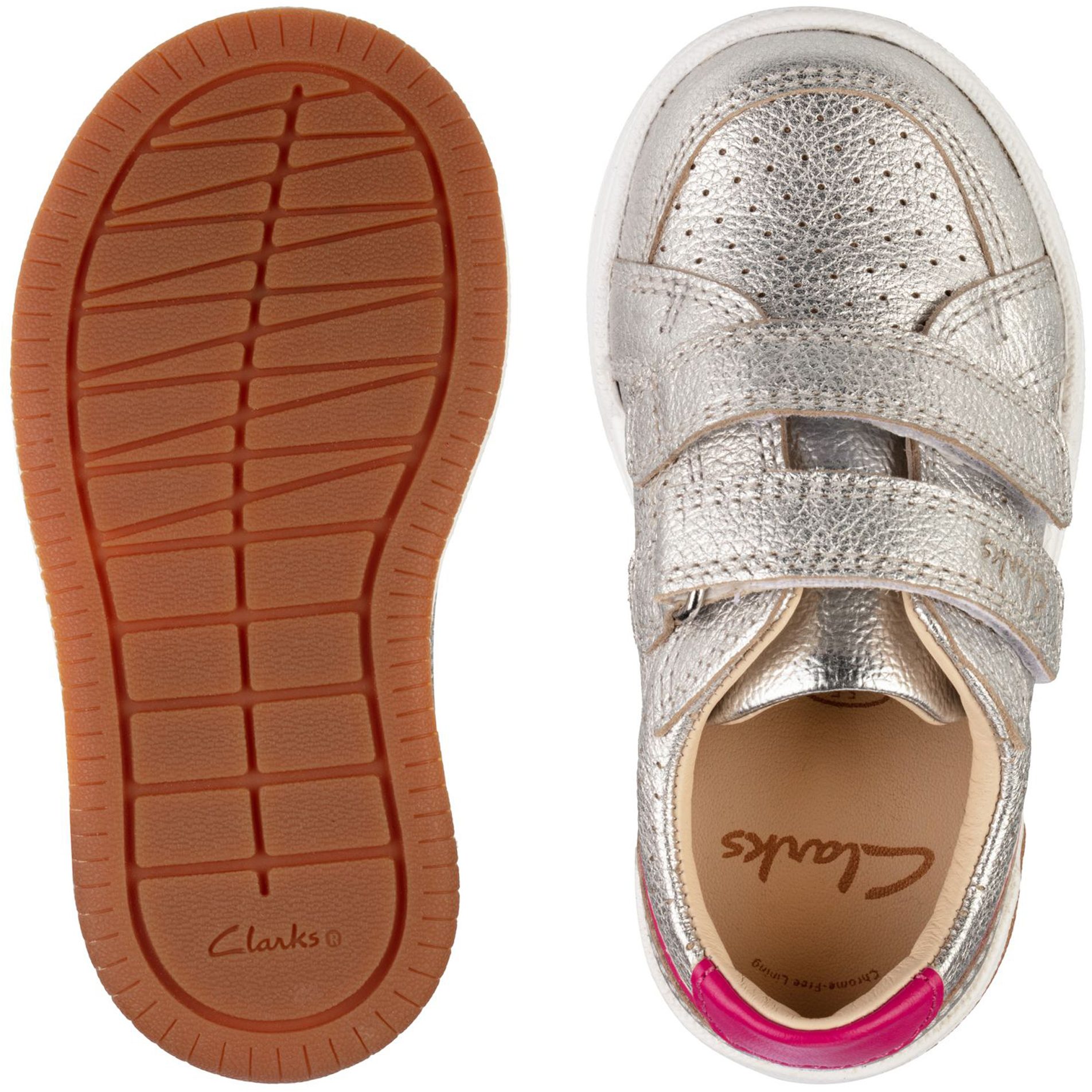Clarks Fawn Solo Toddler Metallic Leather 26162460 - Girls Shoes ...