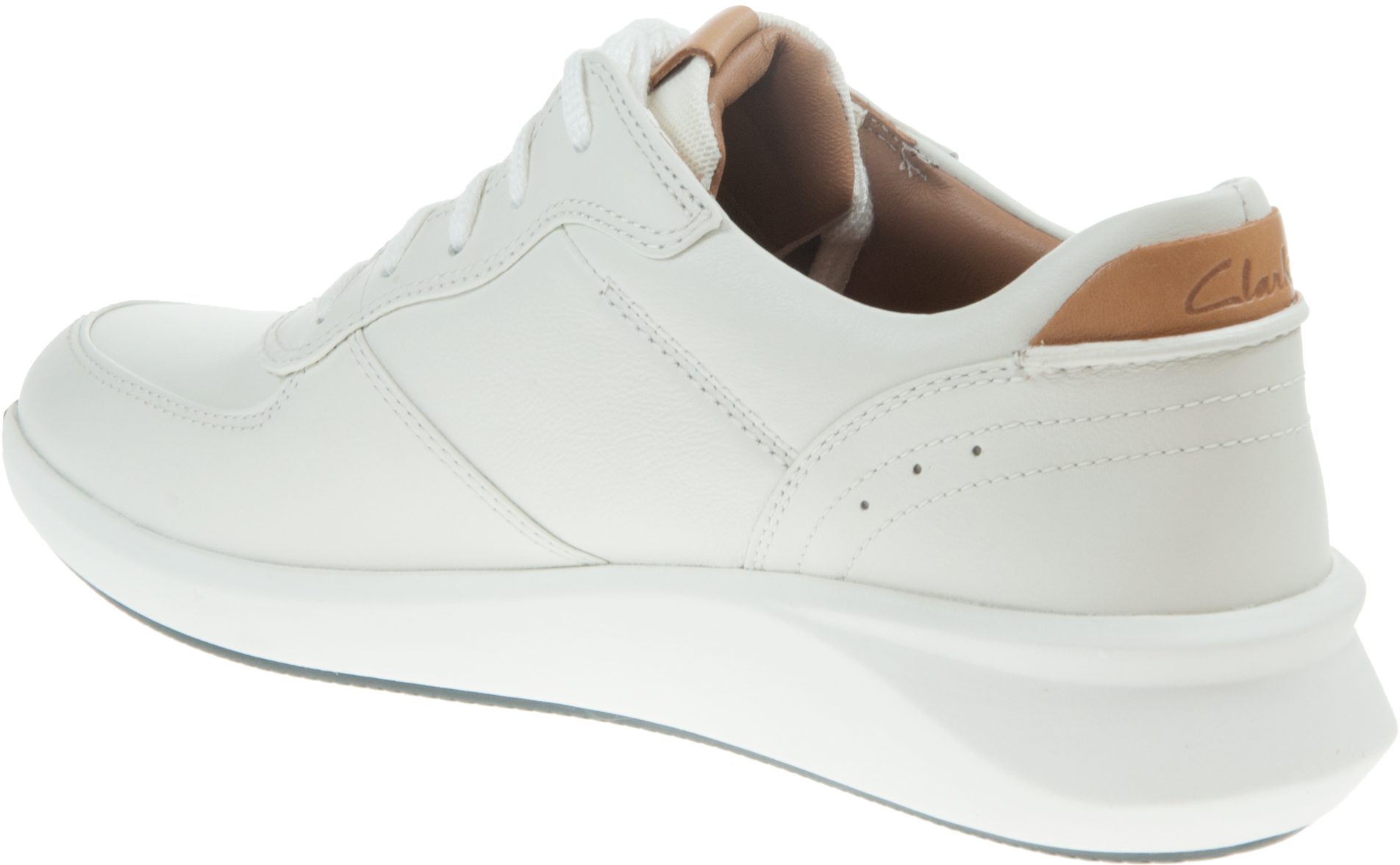 Clarks Un Rio Sprint White Combi Leather 26162695 - Everyday Shoes ...