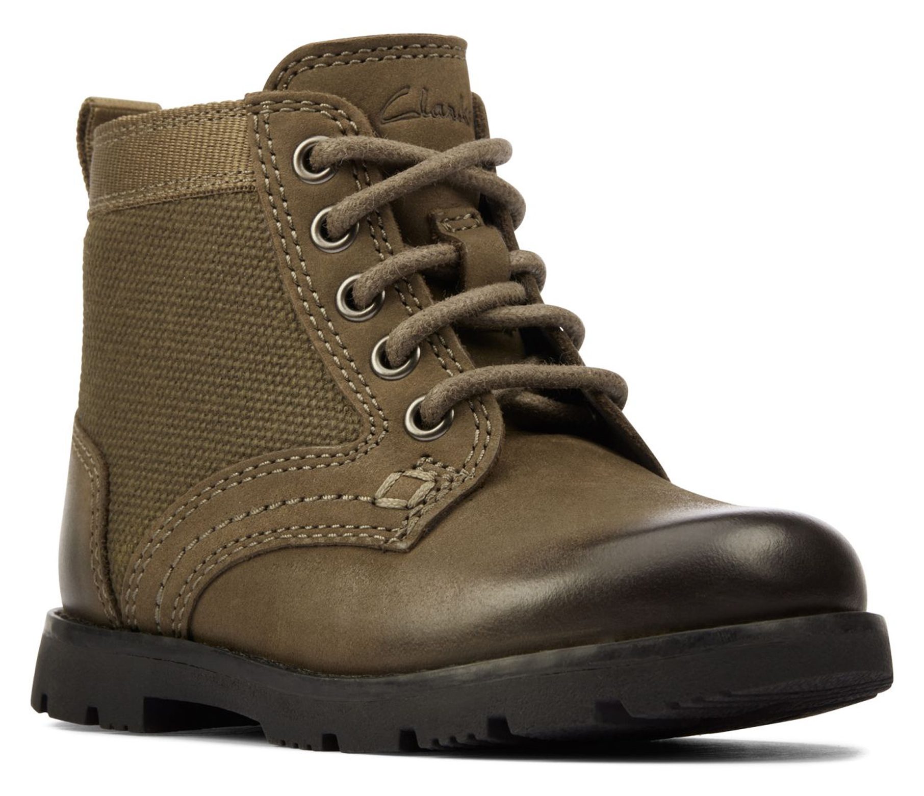 Clarks Heath Chard Toddler Khaki Leather 26162357 - Boys Boots ...