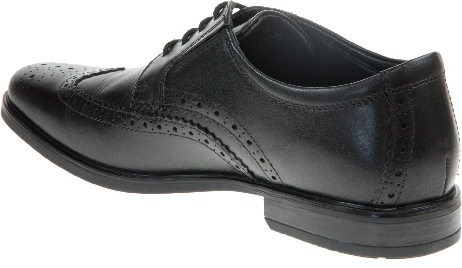 Clarks Howard Wing Black Leather 26161253 - Brogues - Humphries Shoes