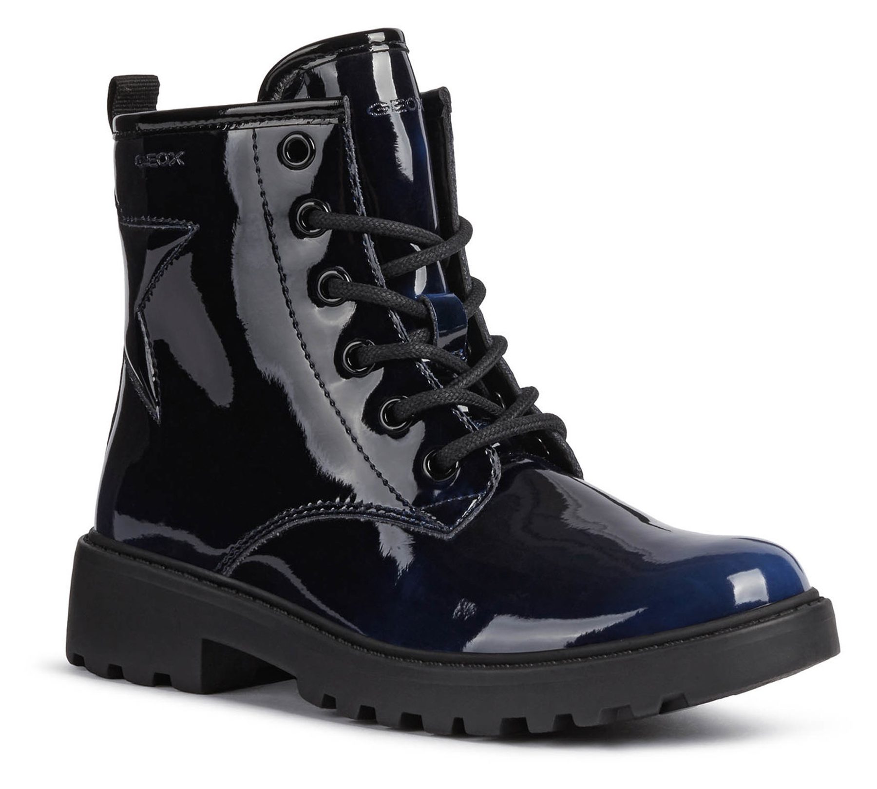 Geox Casey Boot Dark Navy Patent J9420G 0003X C4021 - Girls Boots ...