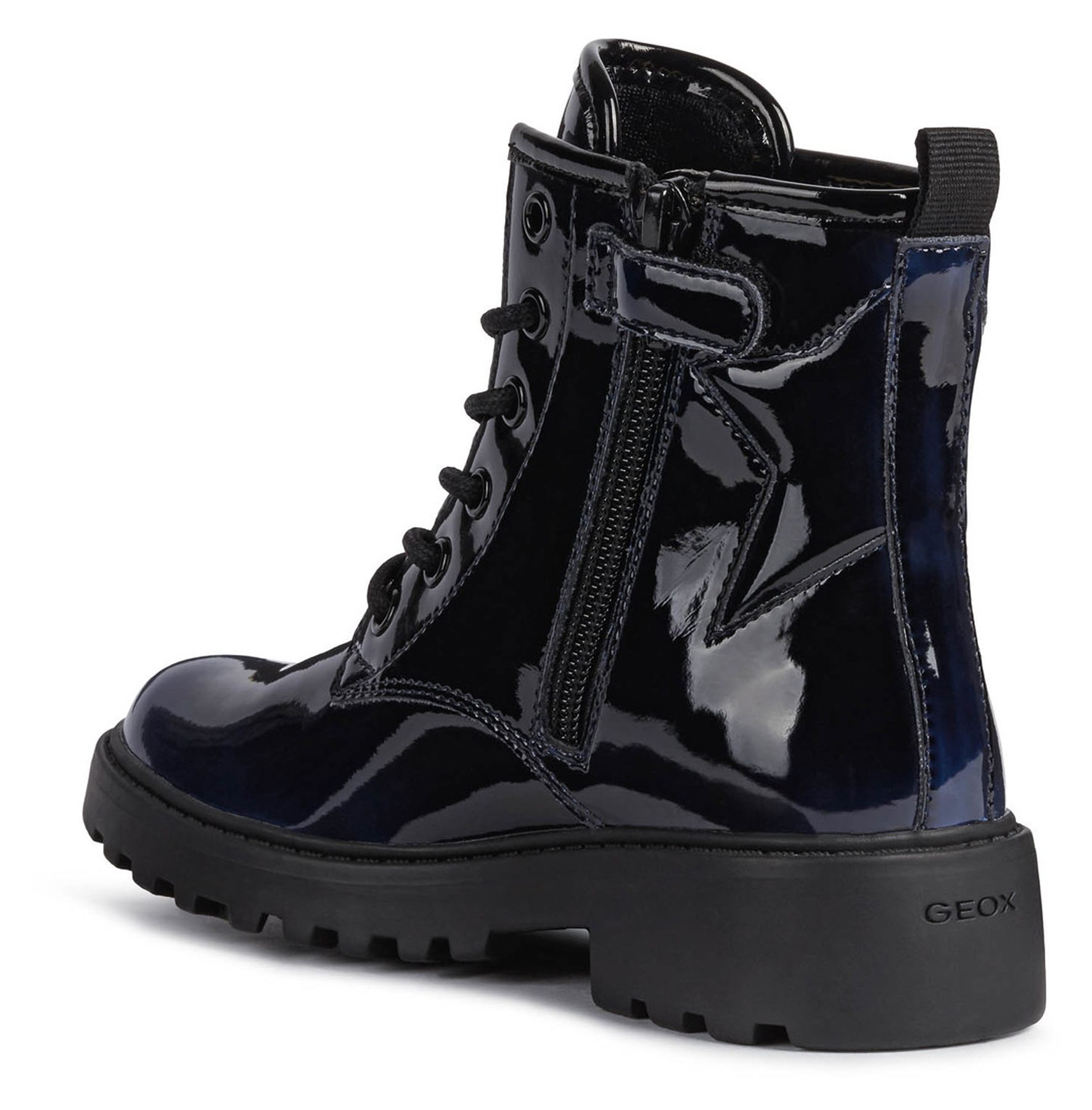 Geox Casey Boot Dark Navy Patent J9420G 0003X C4021 - Girls Boots ...