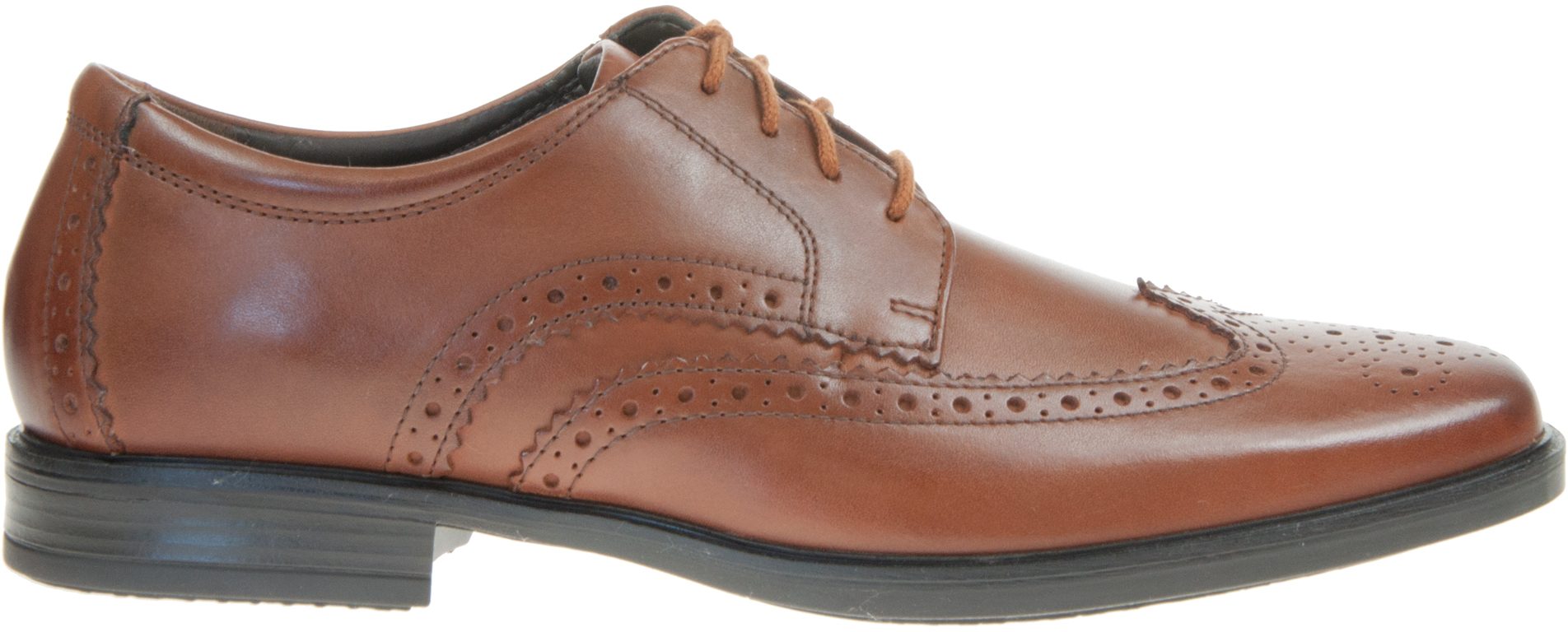 Clarks Howard Wing Dark Tan Leather 26161254 - Formal Shoes - Humphries ...