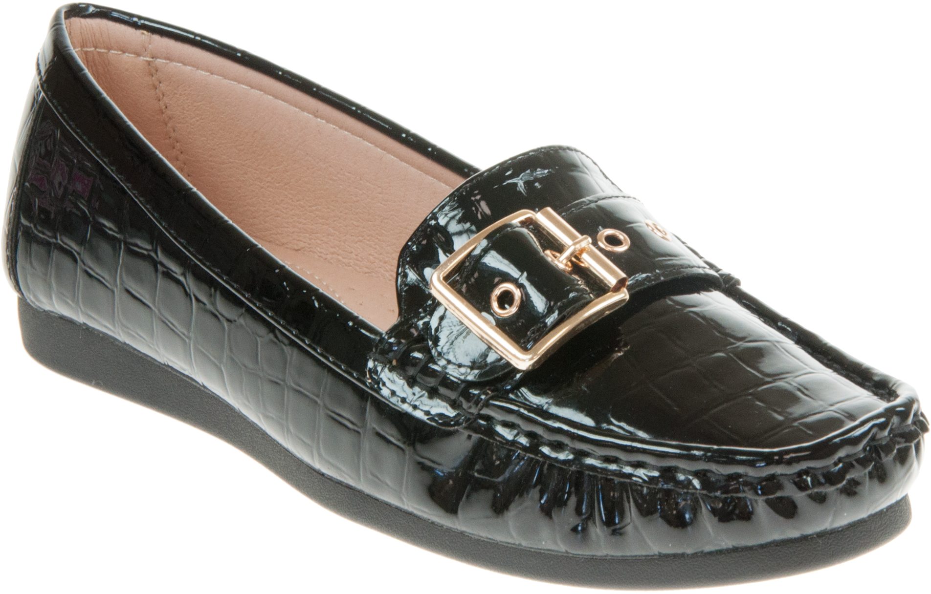 Lotus Libby Black Croc ULS245BX - Everyday Shoes - Humphries Shoes