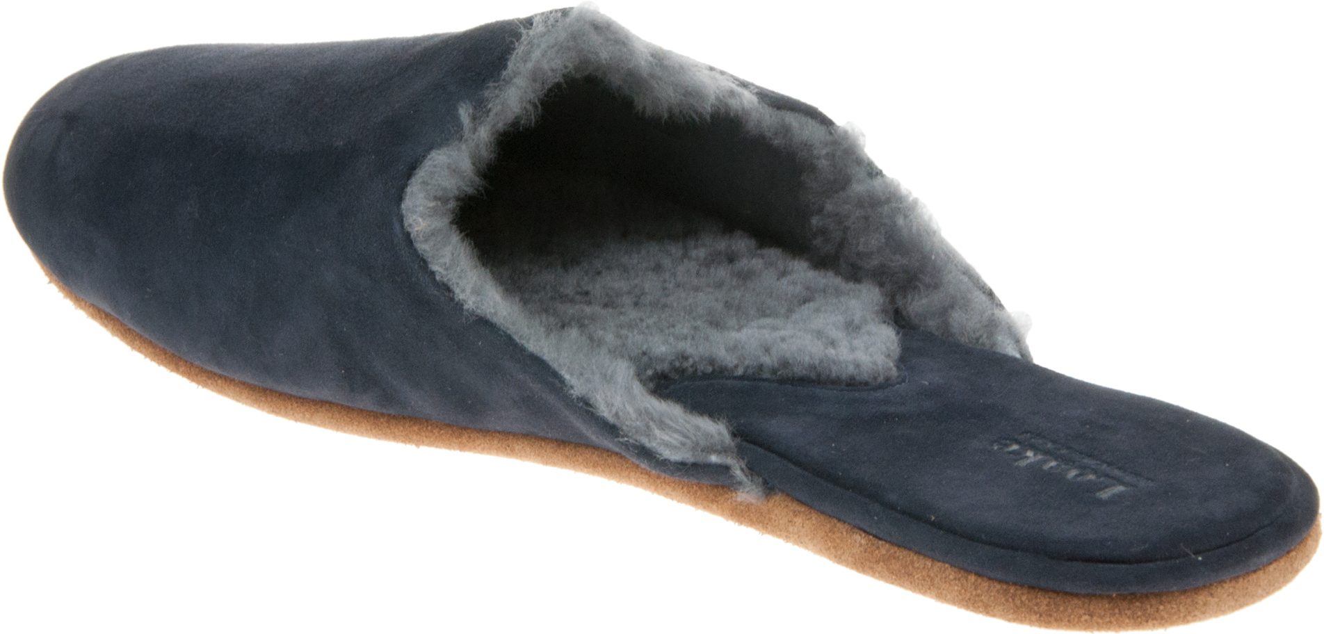 Loake Cavalry Navy Suede - Mule Slippers - Humphries Shoes