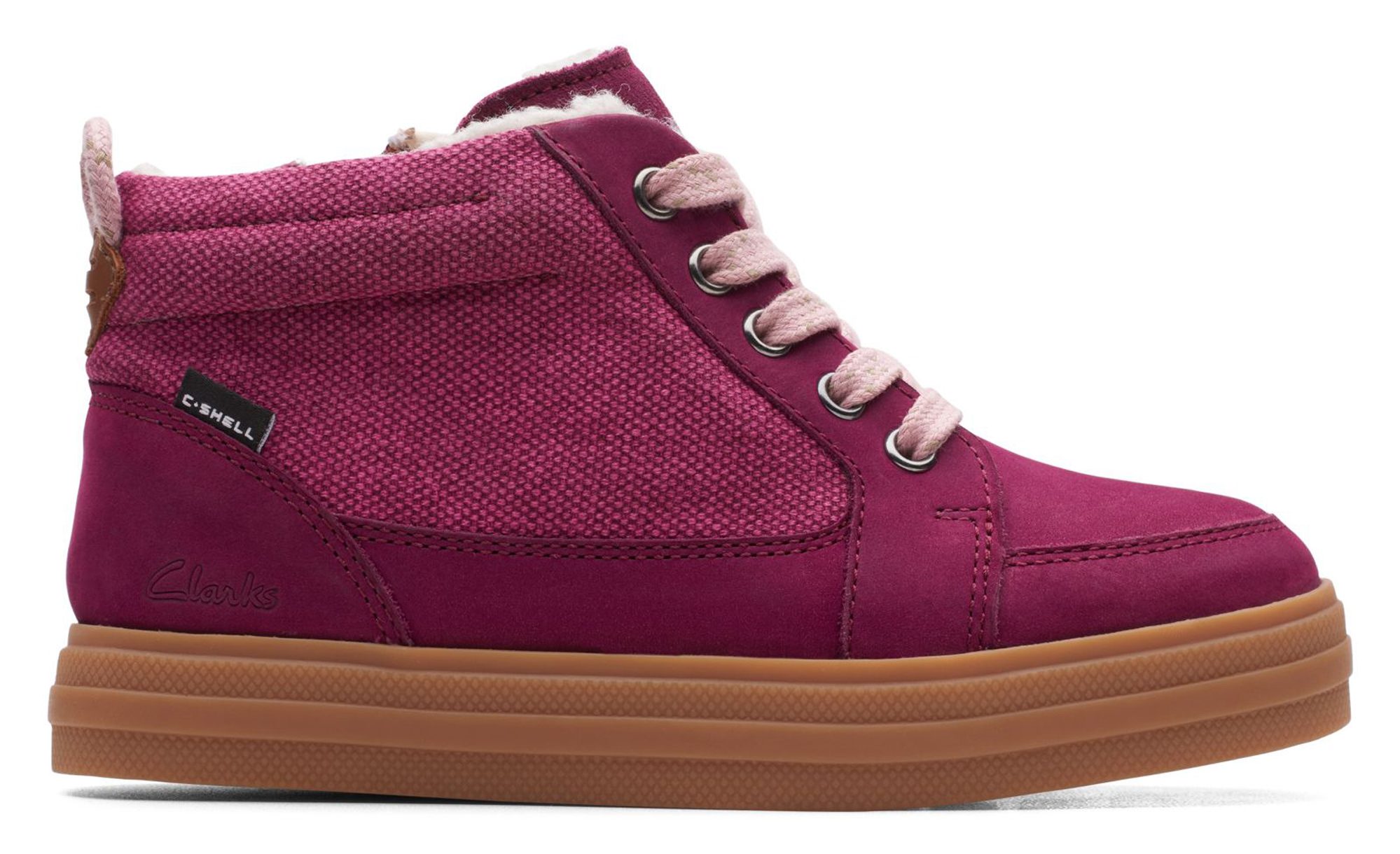 Clarks Nova Rain Kid Purple Leather 26162351 - Girls Boots - Humphries ...