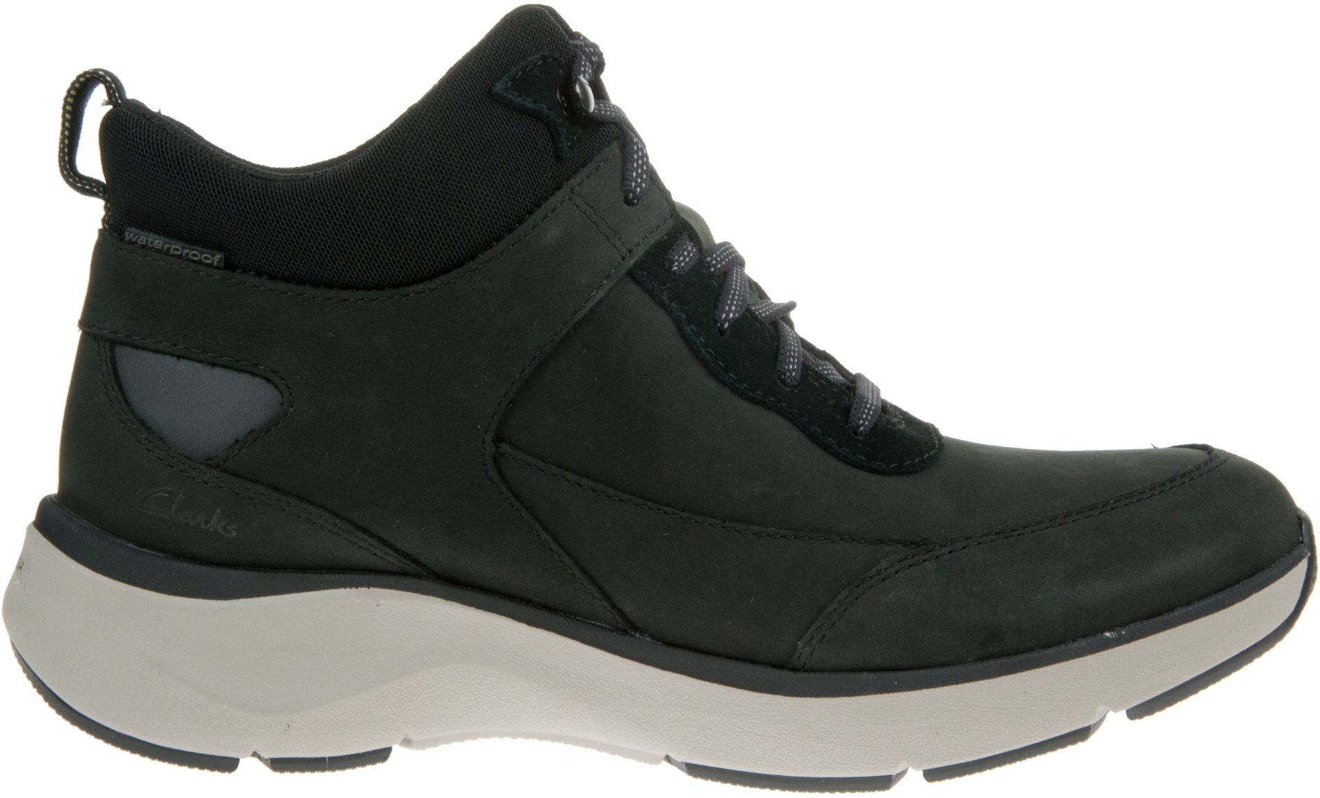 Clarks Wave 2.0 Mid Black Combi 26153657 - Ankle Boots - Humphries Shoes