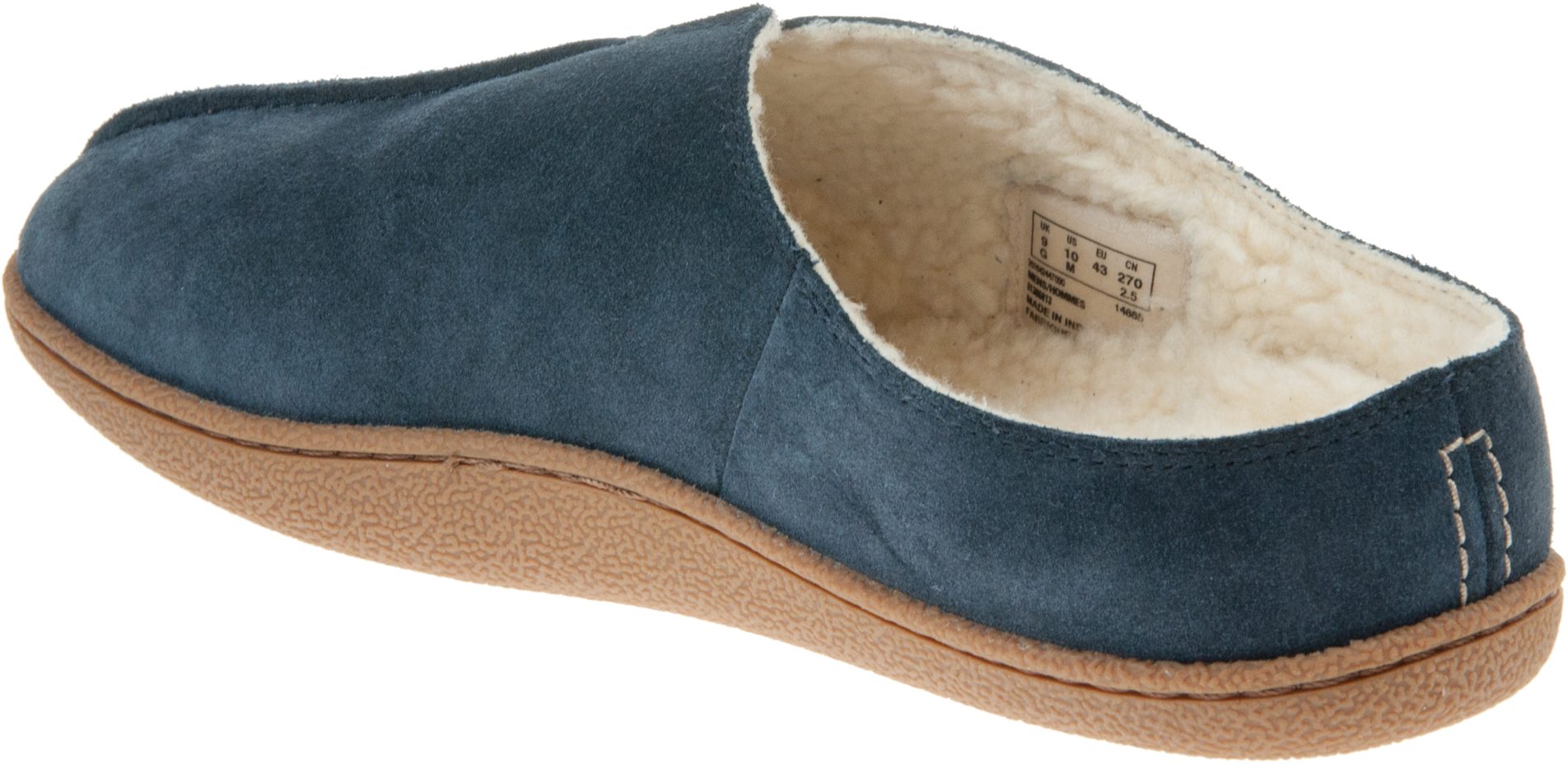 Clarks Home Mule Navy Suede 26164244 - Mule Slippers - Humphries Shoes