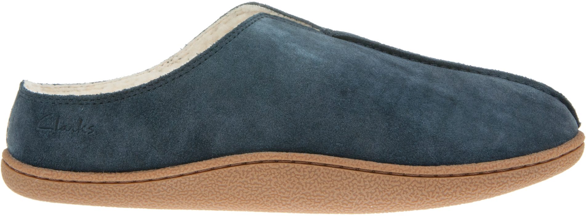 Clarks Home Mule Navy Suede 26164244 - Mule Slippers - Humphries Shoes