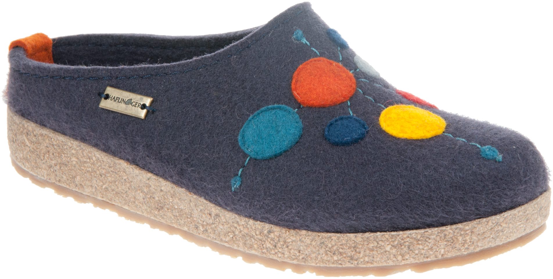 Haflinger Grizzly Faible Blue / Multi 731086 0 070 - Mule Slippers ...