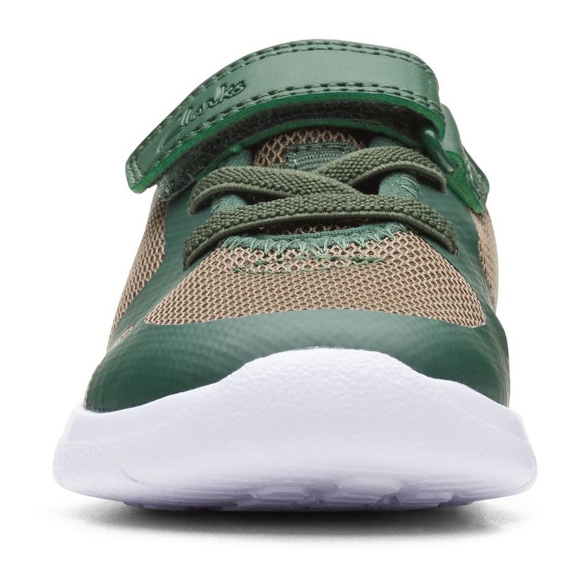 Clarks Ath Flux Toddler Khaki 26164842 - Boys Trainers - Humphries Shoes