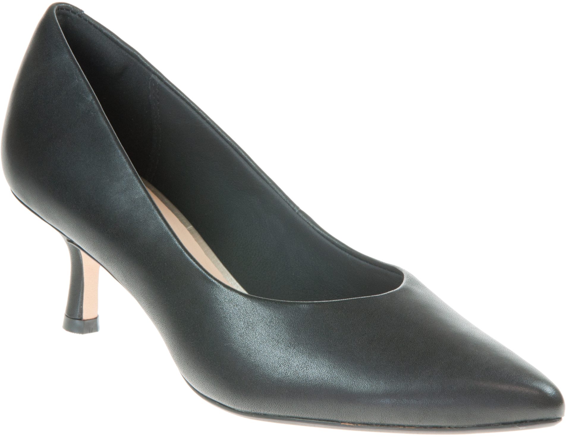 Clarks Violet 55 Court Black Leather 26161533 - Court Shoes - Humphries ...