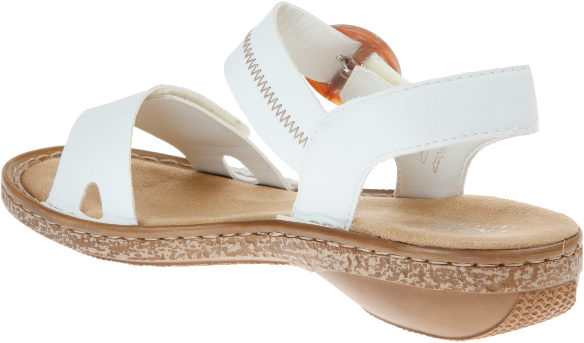 Rieker Regina White 628Z3-80 - Full Sandals - Humphries Shoes