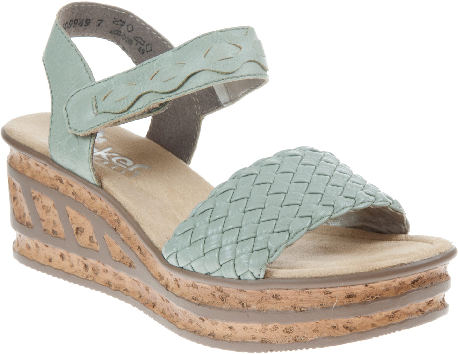 Rieker 68178 Green 68178-52 - Full Sandals - Humphries Shoes